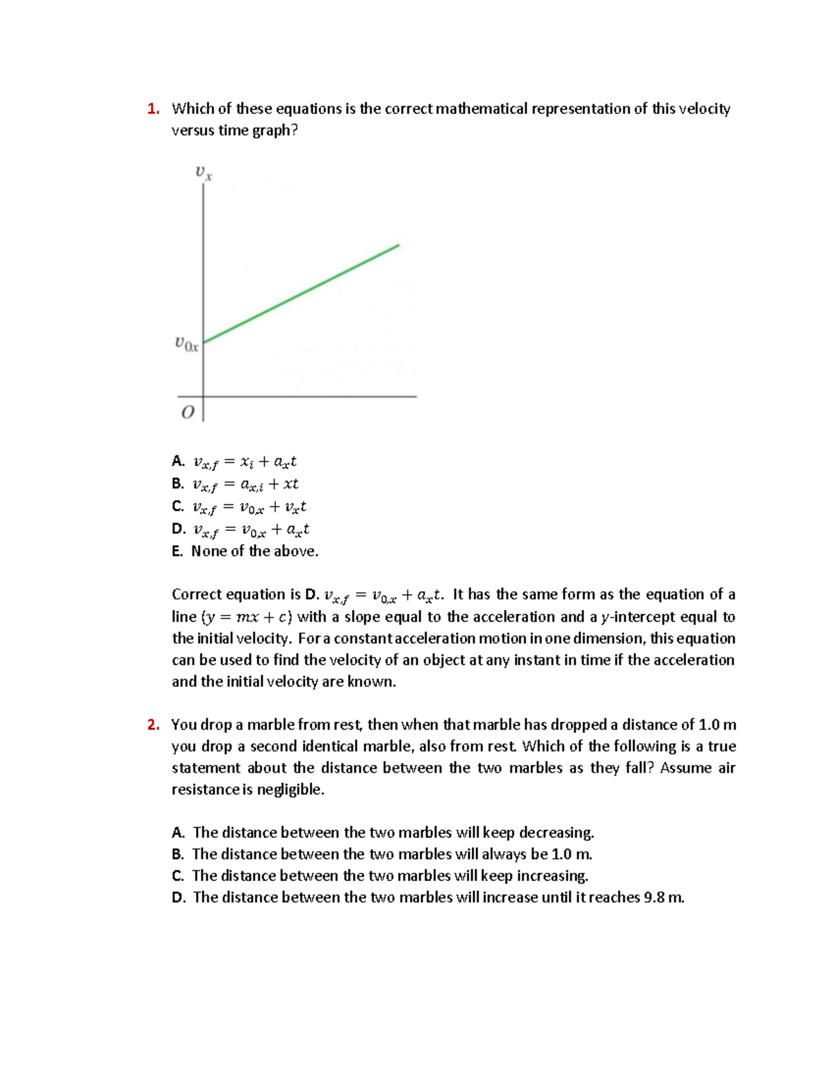Chapter 3 Tutorial Solutions - 2023 - Which of these equations is the ...