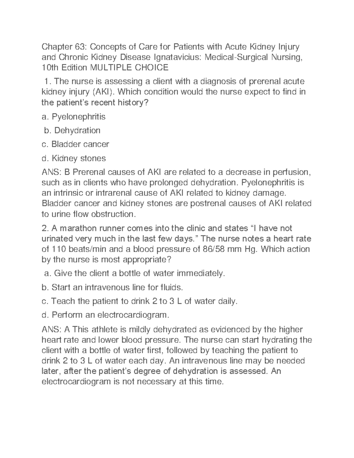 Med Surg Ch63 Study Guide - Chapter 63: Concepts of Care for Patients ...