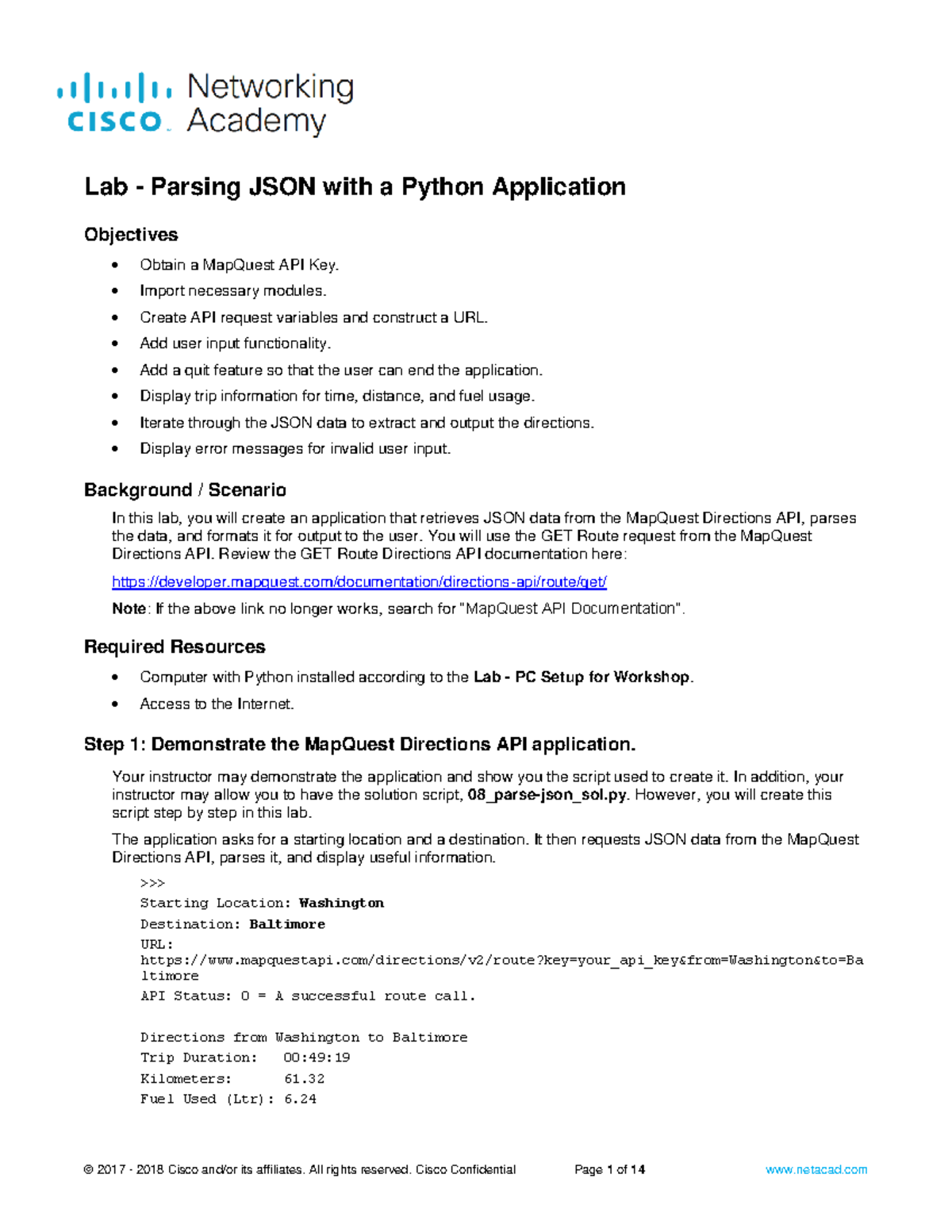 1 3 3 1 Lab Parsing Json With A Python Application Objectives