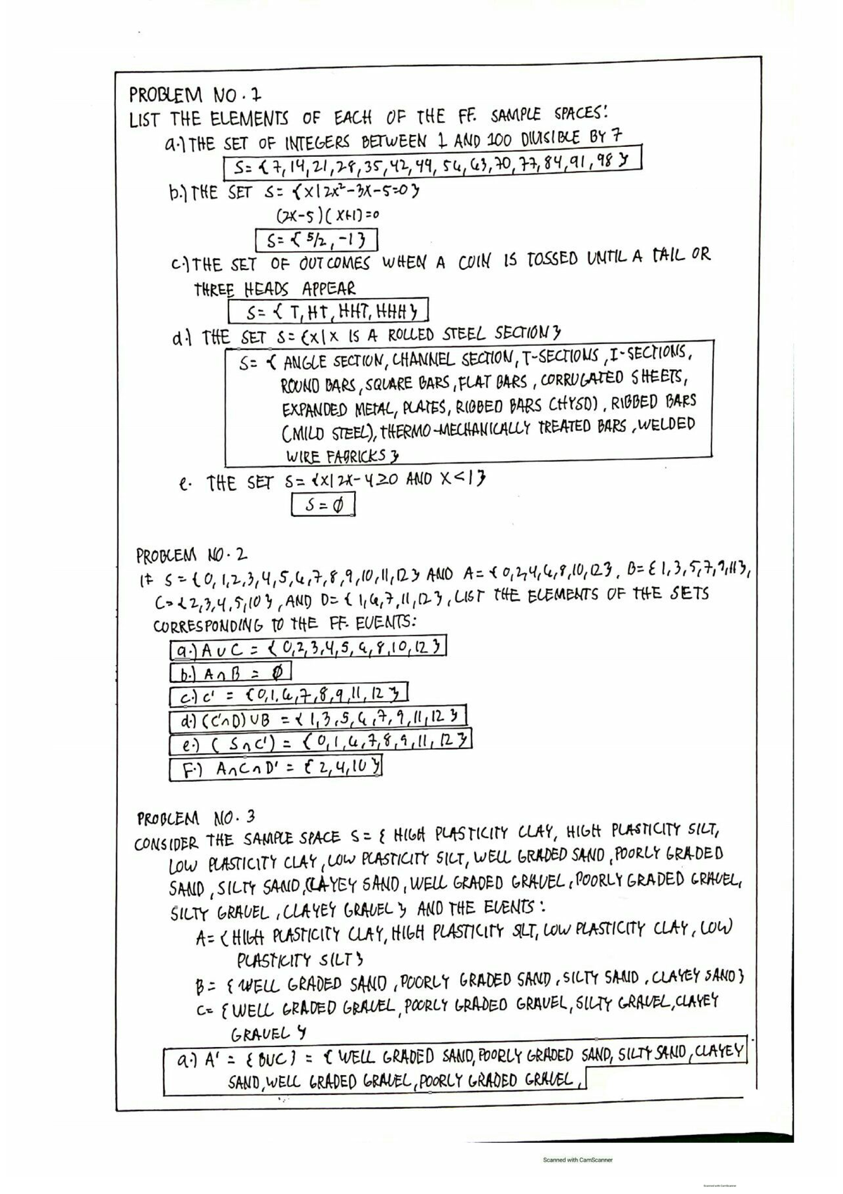 Statistics and Probability Chapter 2 (Practice Problems) - Engineering ...