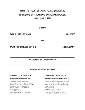 Example of Written Submission - IN THE HIGH COURT OF MALAYA IN KUALA ...