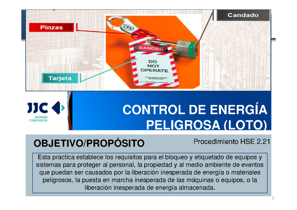 5.- Control de energías (LOTO Modo de compatibilidad - CONTROL DE ...