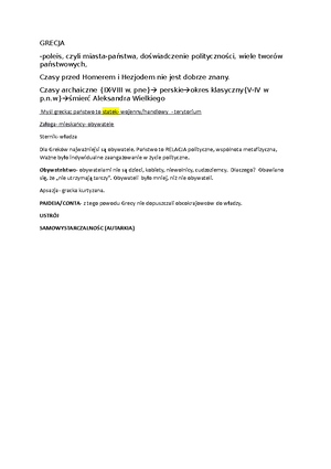 Doktryny notatka - Historia doktryn politycznych i prawnych Poleis ...