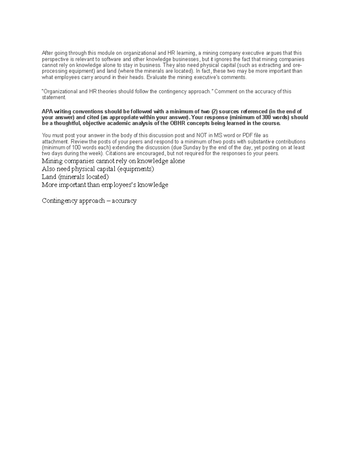 HRMT 622 week 1 Peer discussion - After going through this module on ...