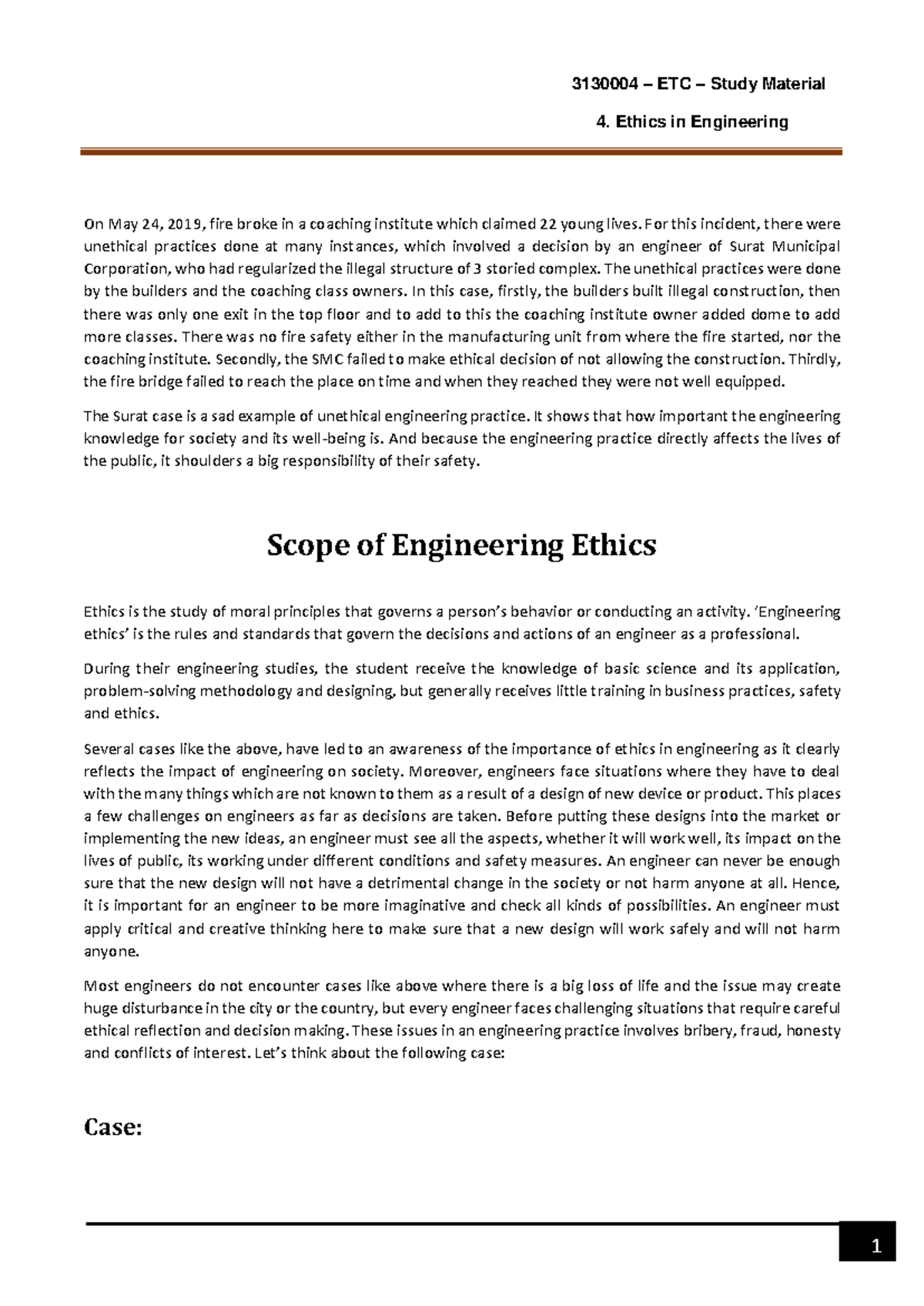Ethics in Engineering - Effective Technical Communication is the art of communicating technical ...