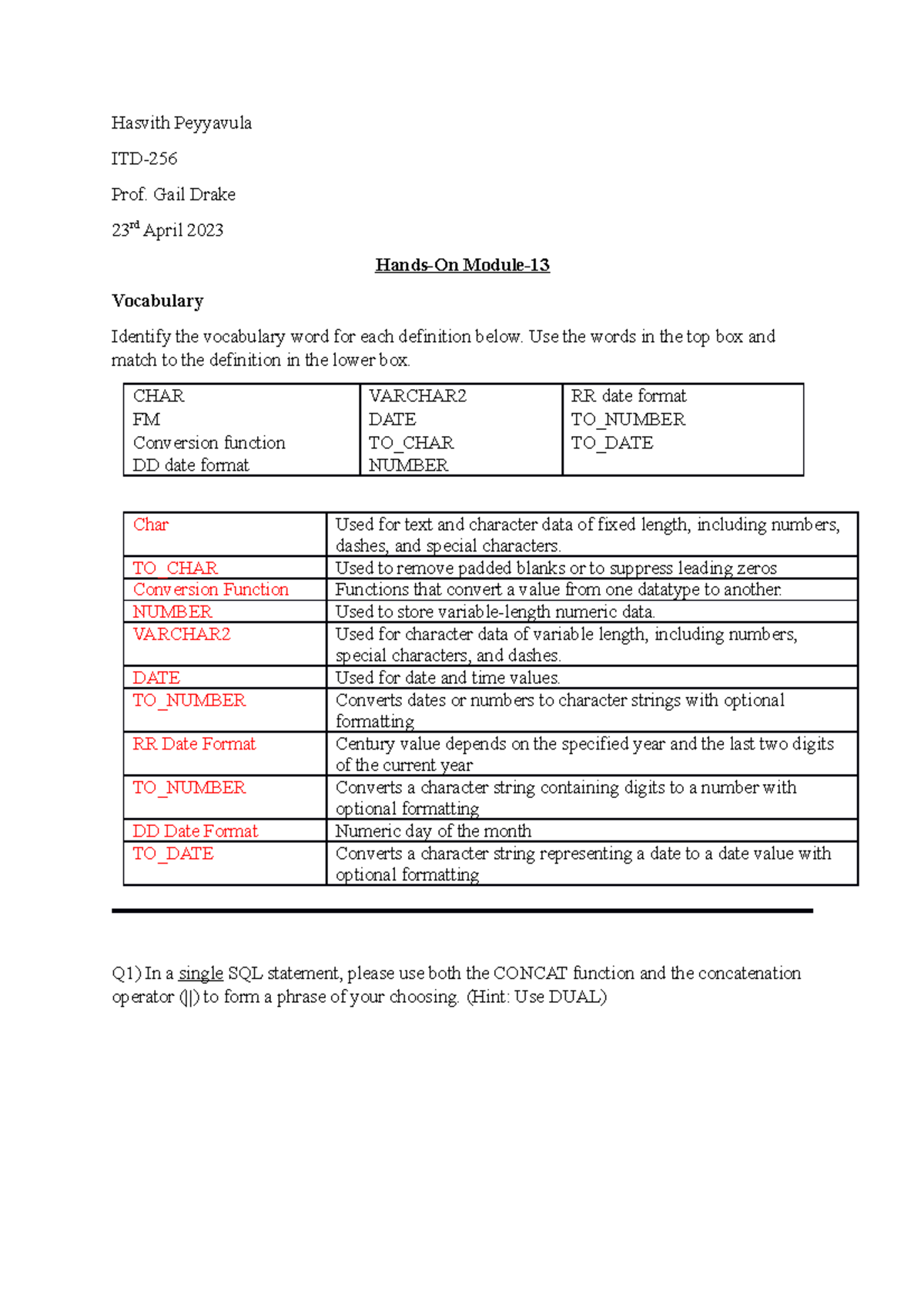 Hands on Mod13 - Its a hand on module experience that is mandatory to ...