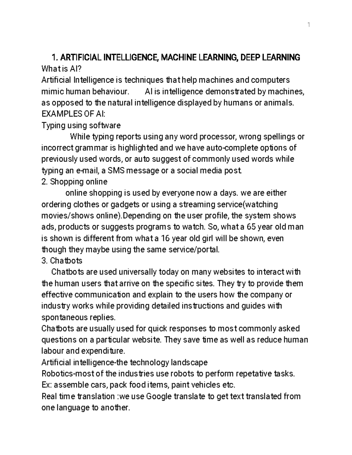 Digital fluency notes - 1 .ARTIFICIALINTELLIGENCE,MACHINELEARNING ...