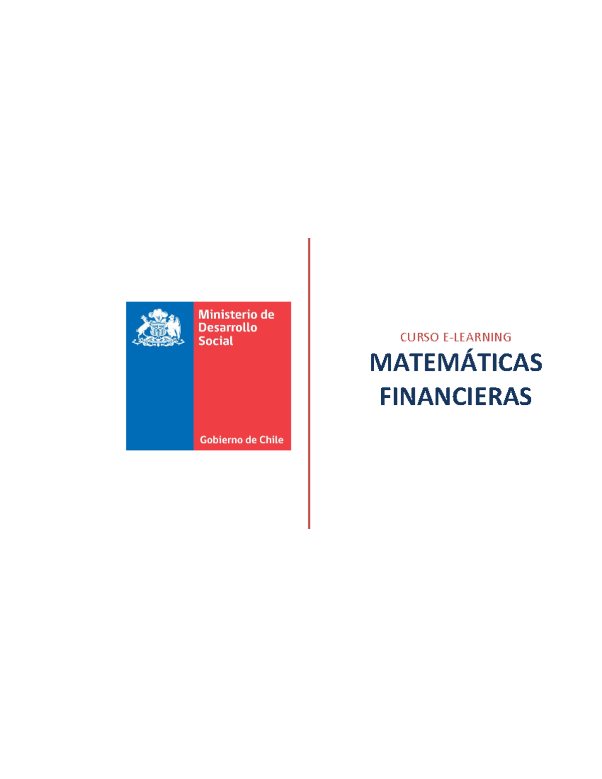 Curso de matematica financiera - CURSO E-LEARNING MATEMÁTICAS FINANCIERAS Contenido Objetivos ...
