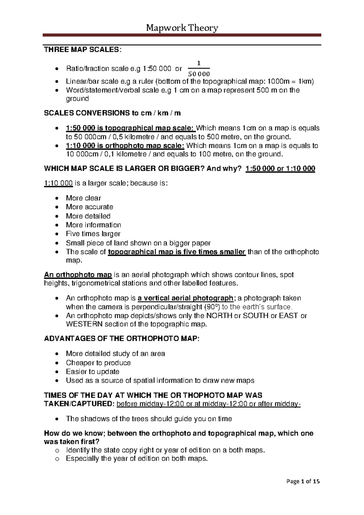 Mapwork Theory and Aplication 2014 - THREE MAP SCALES: Ratio/fraction ...