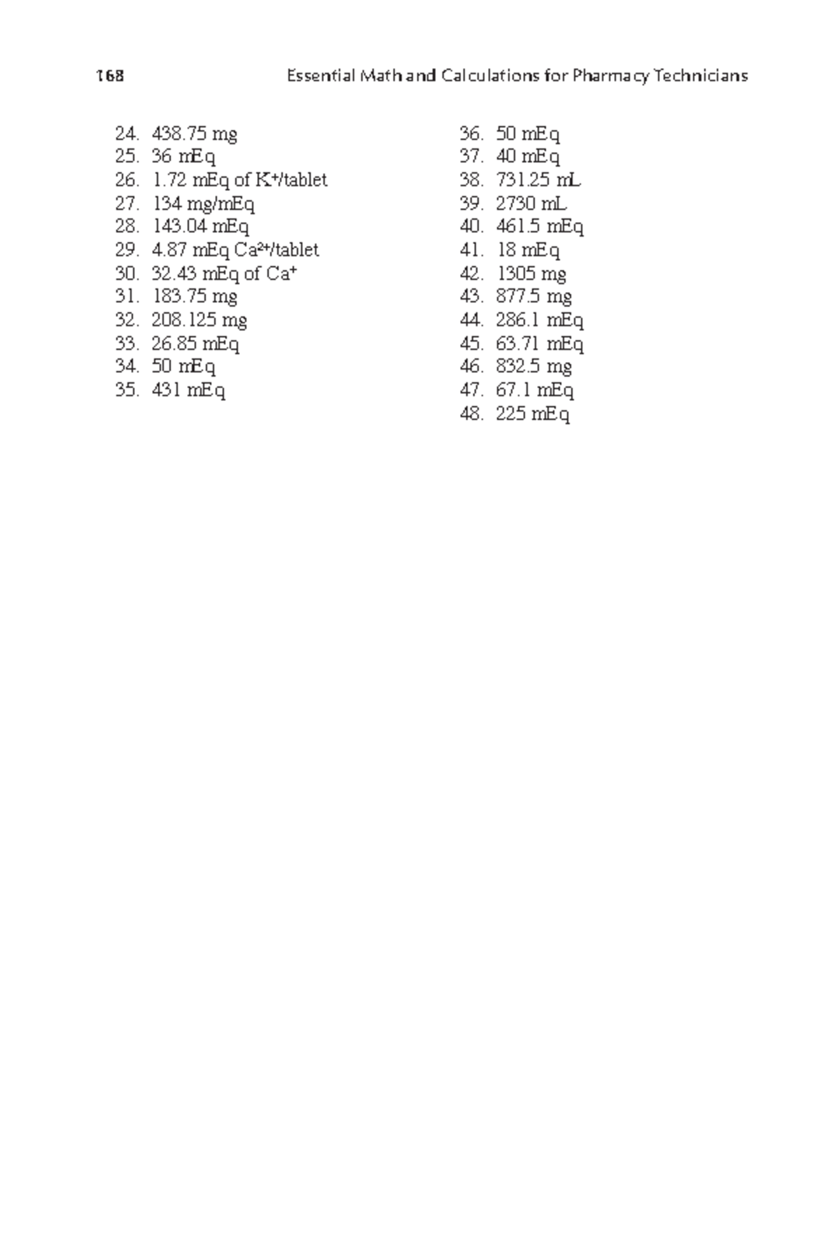 Essential Math and Calculations for Pharmacy Technicians-19 - WDEOHW PJ P(T P(T - Studocu