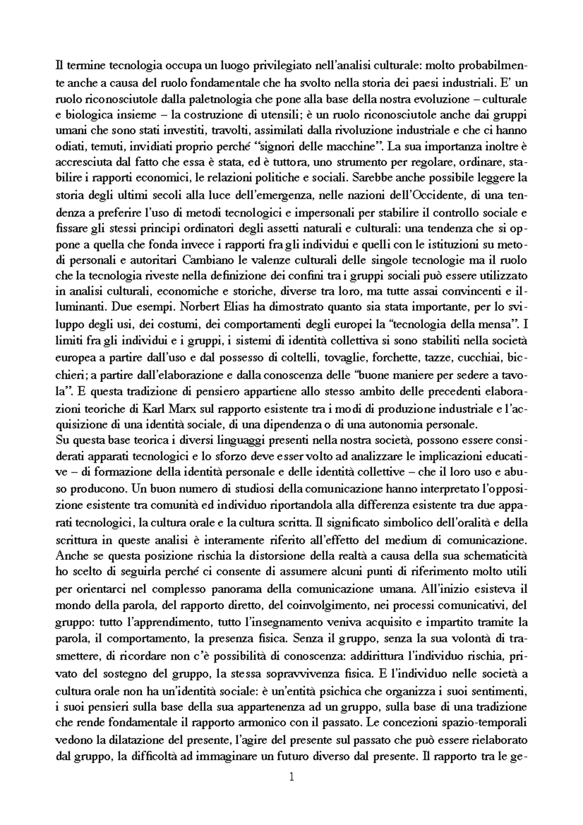 Riassunto delle slide delle lezioni di antropologia, prof. Scandurra ...