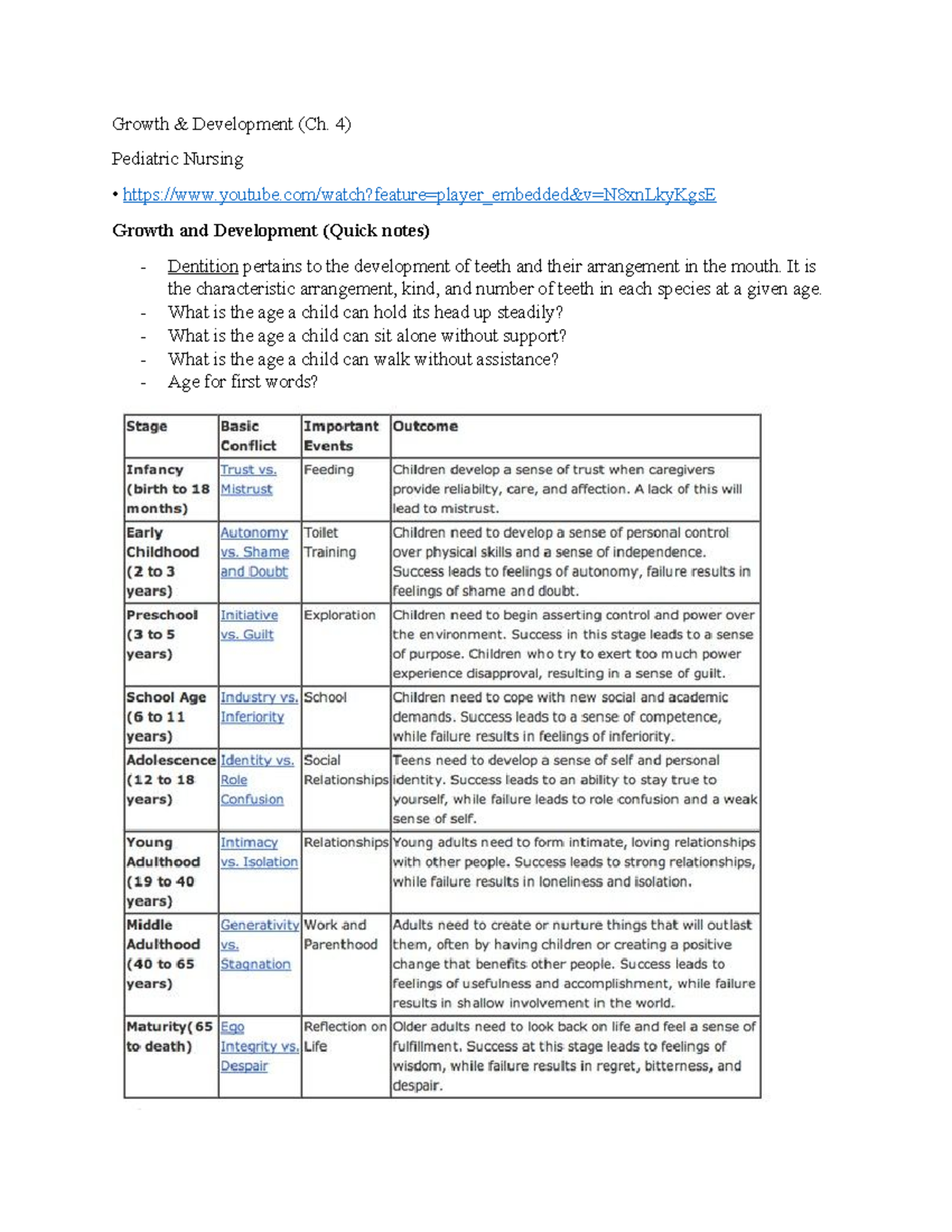 Development and Communication Ch. 4 - Growth & Development (Ch. 4 ...