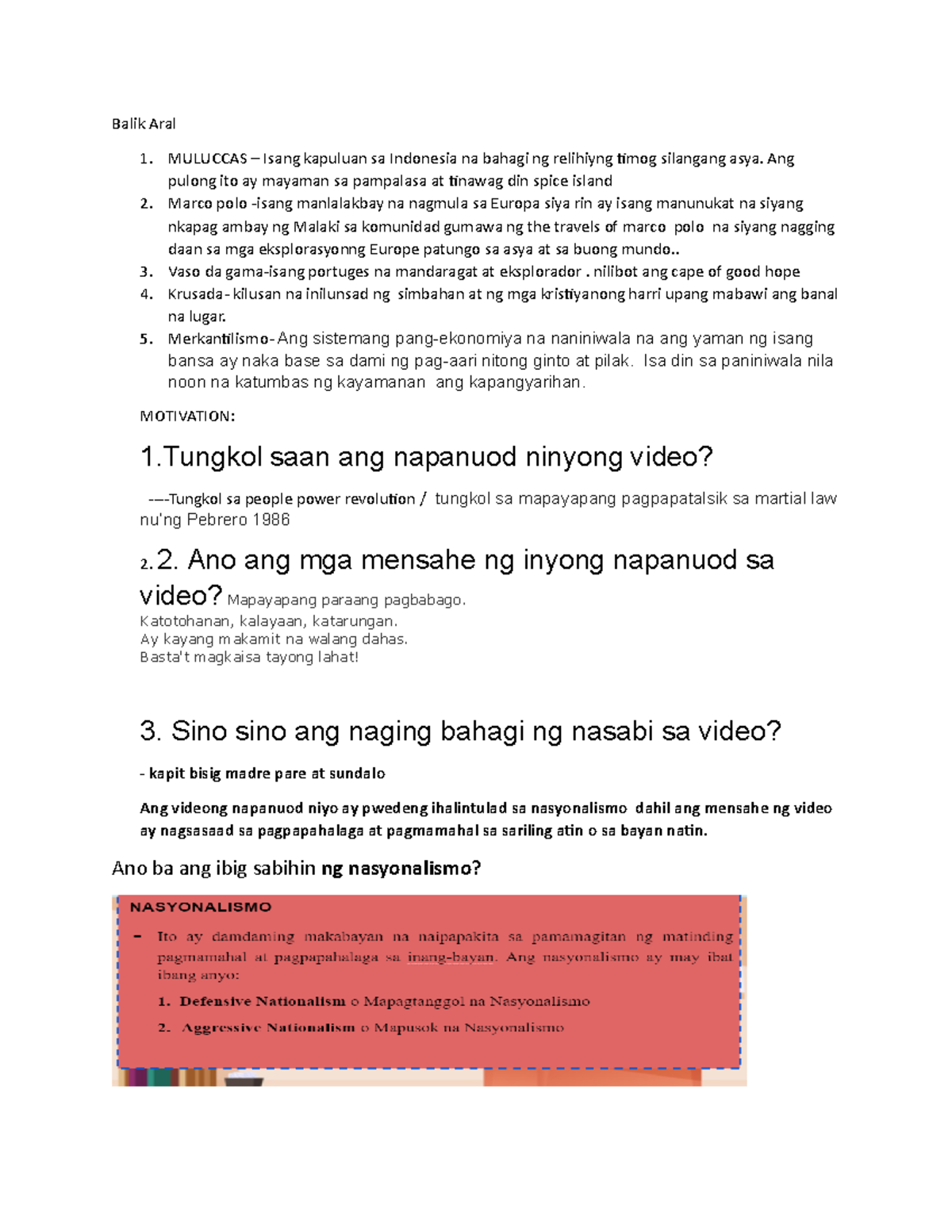 Topic 2 - fjffjfjf - Balik Aral MULUCCAS – Isang kapuluan sa Indonesia ...