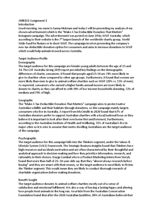 AMB201 Quantitative - Write-Up Guide and CRA - Quantitative Report ...