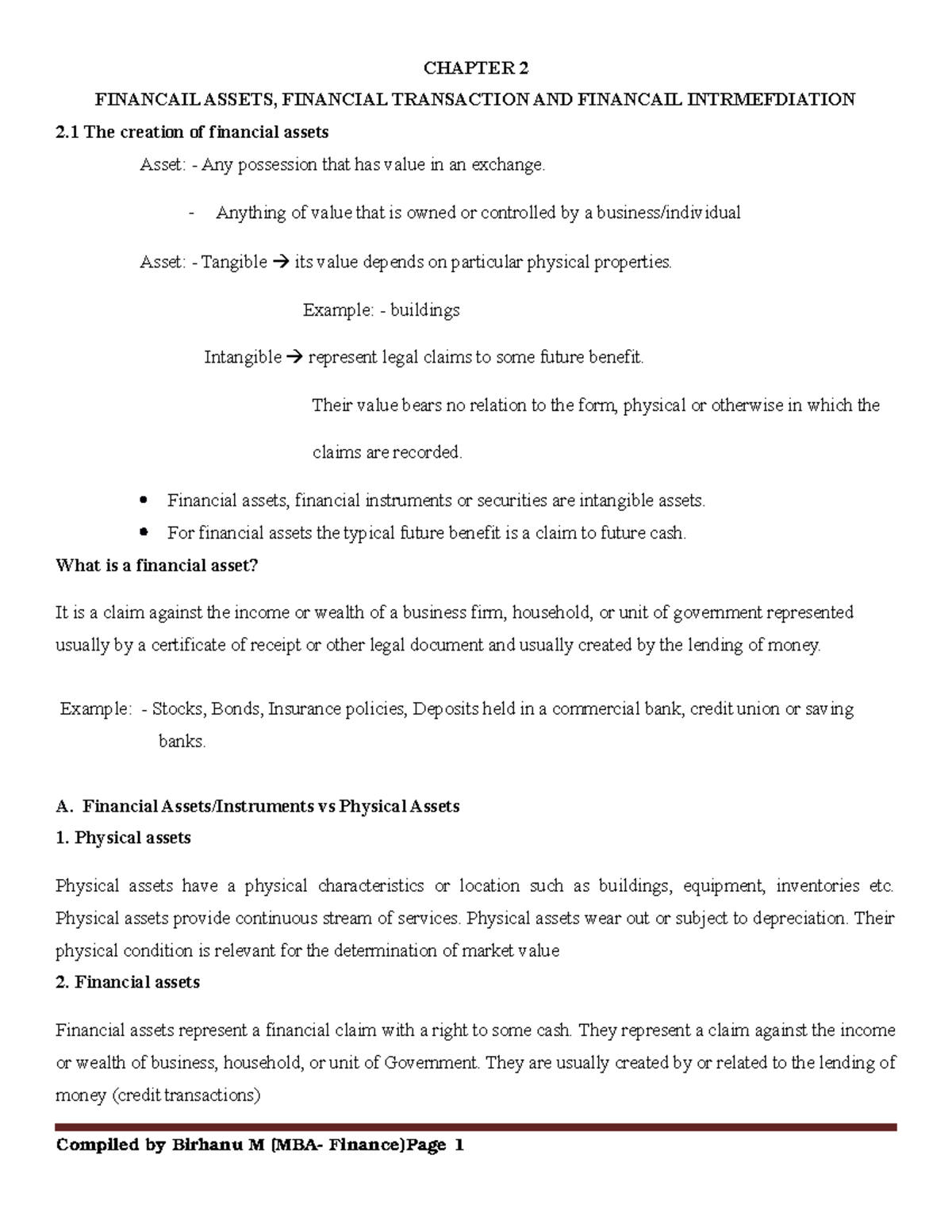 FMI C2finacial market and instituion materials and lecture note ...