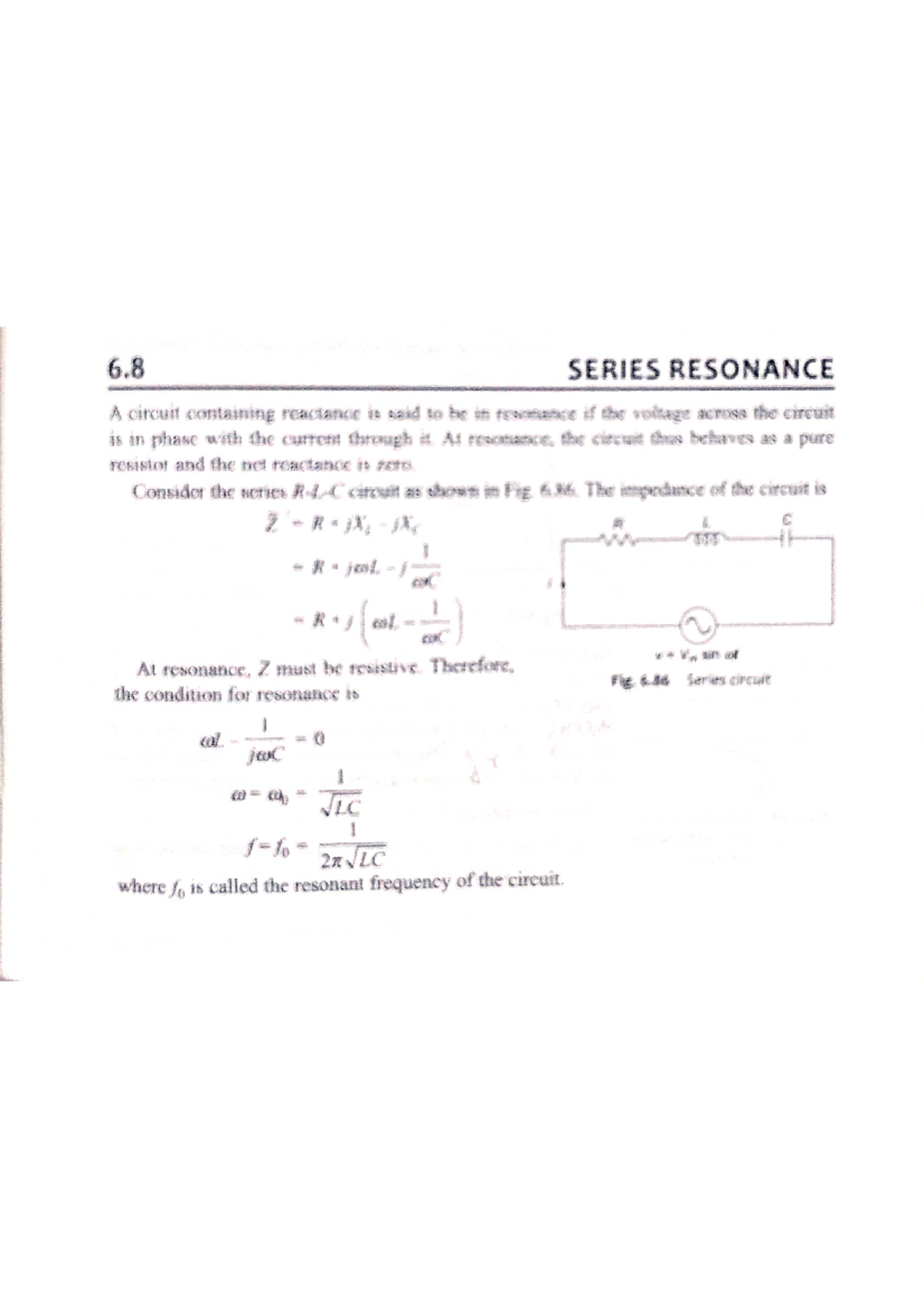 Resonance - notes - Electronics and Telecommunication - Studocu