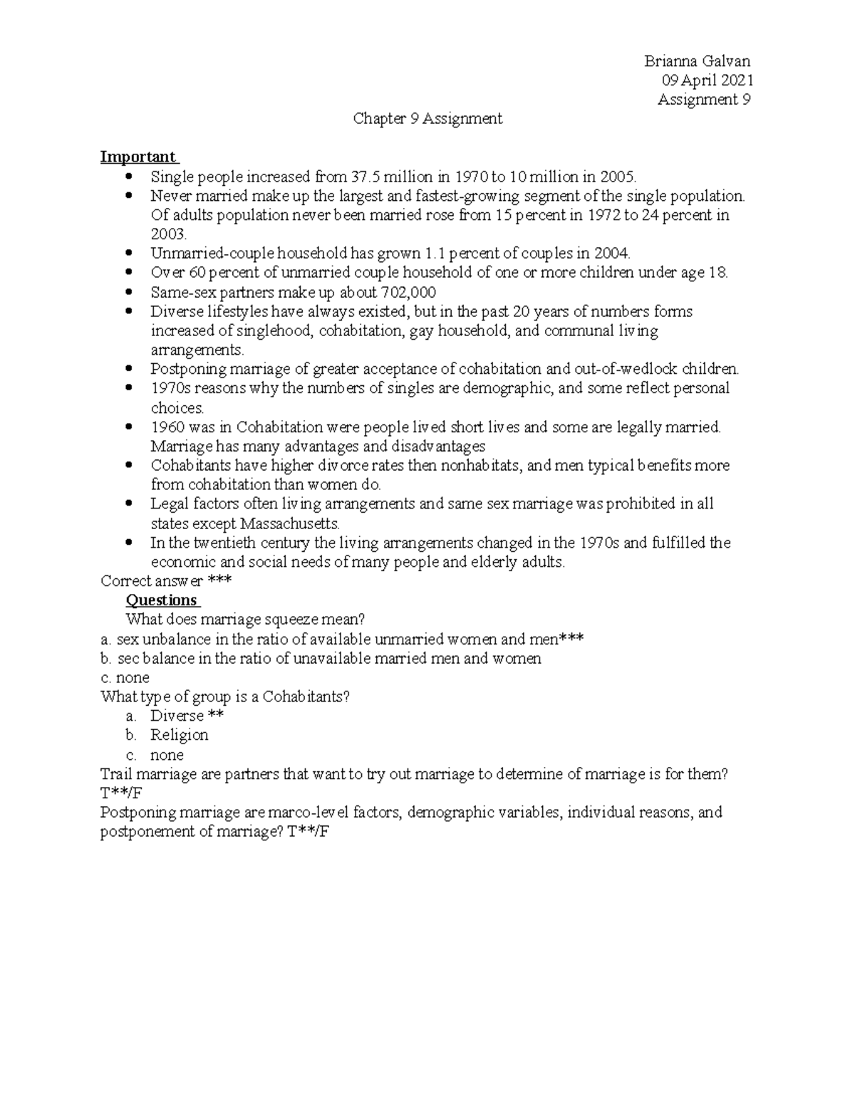 Chapter 9 Assignment - Brianna Galvan 09 April 2021 Assignment 9 ...