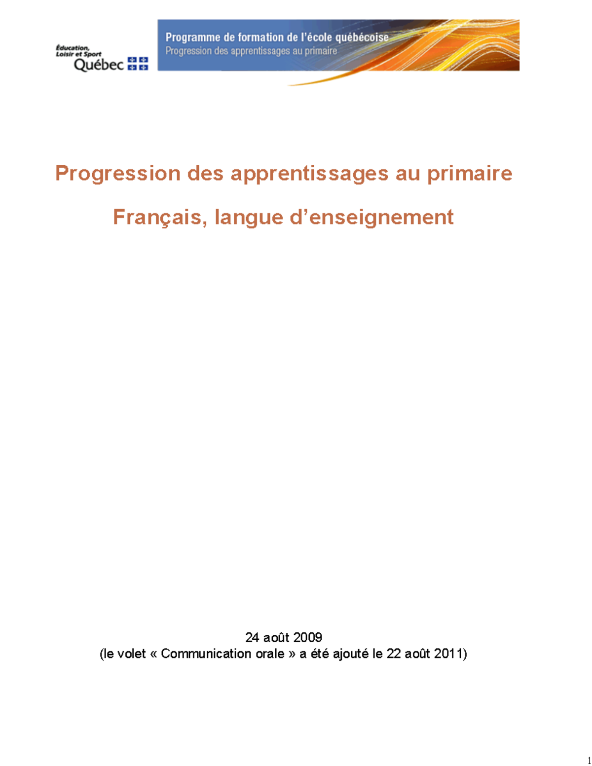Français - lecture - Progression des apprentissages au primaire ...