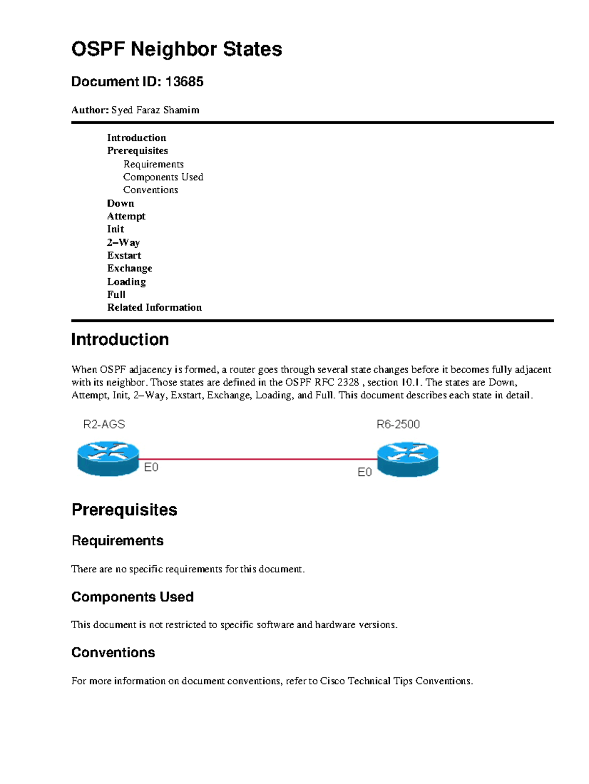 13-ospf-cisco - 13-ospf-cisco - OSPF Neighbor States Document ID: 13685 ...