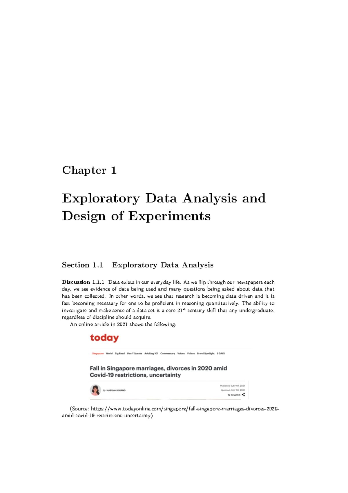 Chapter 1 (Notes) - This module covers very basic statistics. - Chapter ...