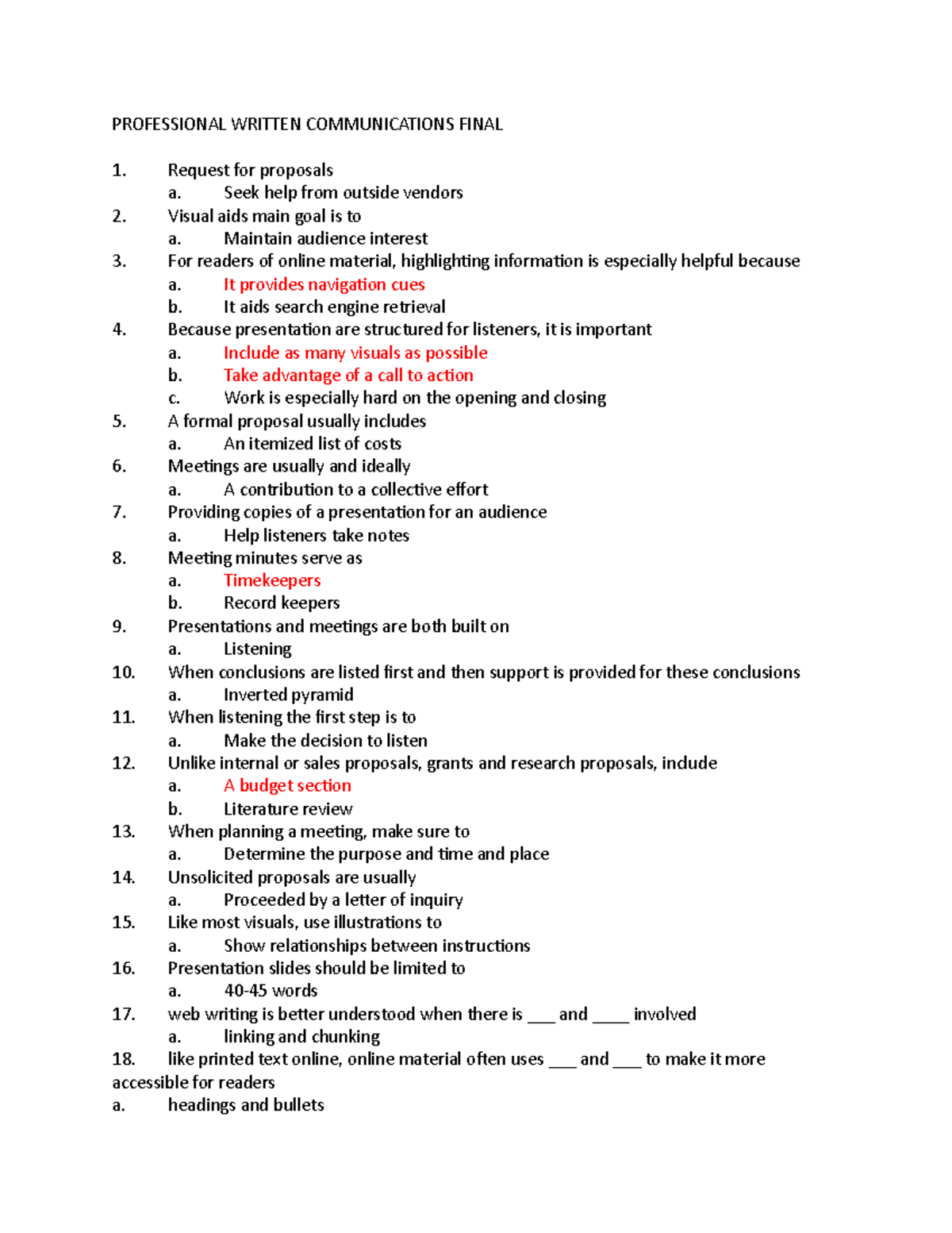 PROF1 - course work - PROFESSIONAL WRITTEN COMMUNICATIONS FINAL Request ...