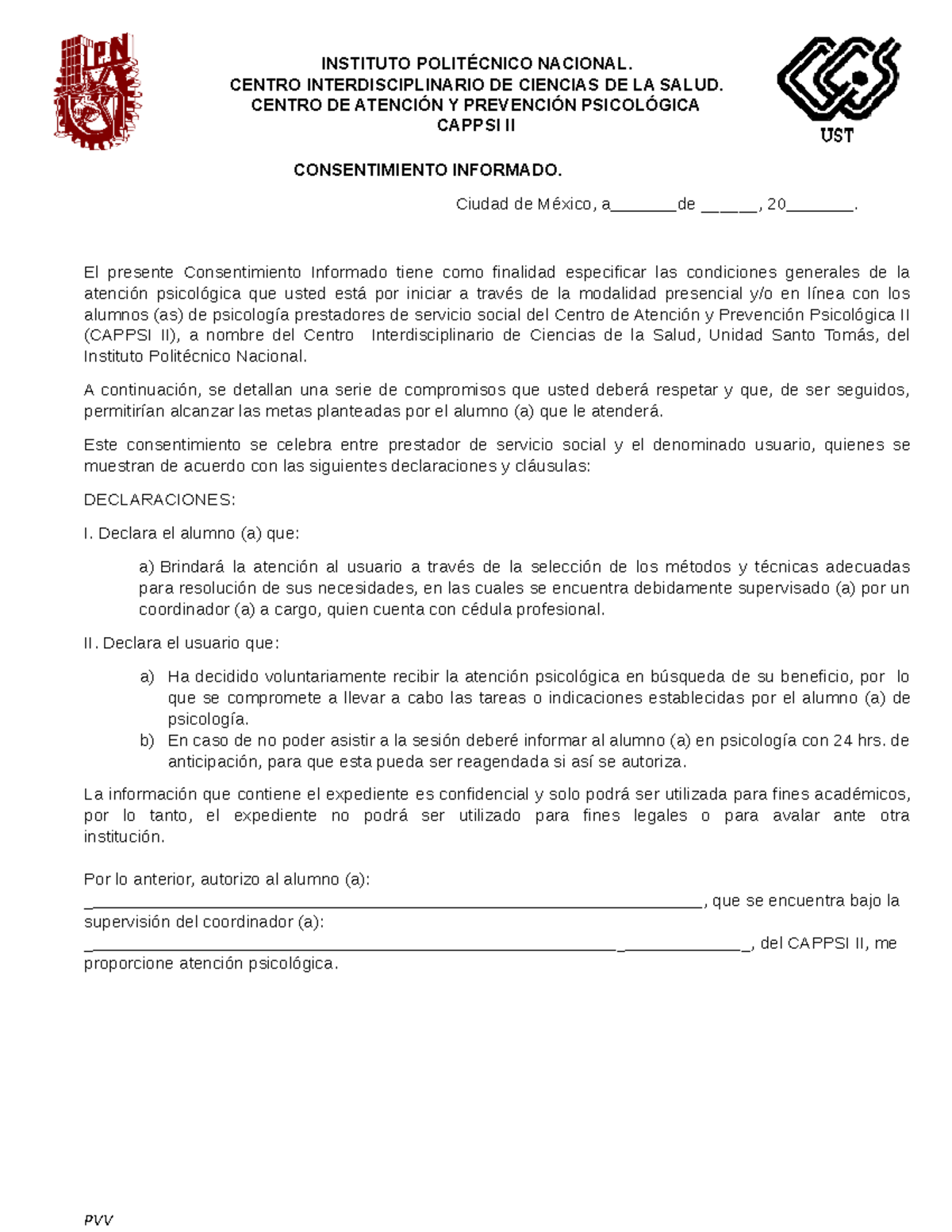 Consentimiento informado - CONSENTIMIENTO INFORMADO. Ciudad de México ...