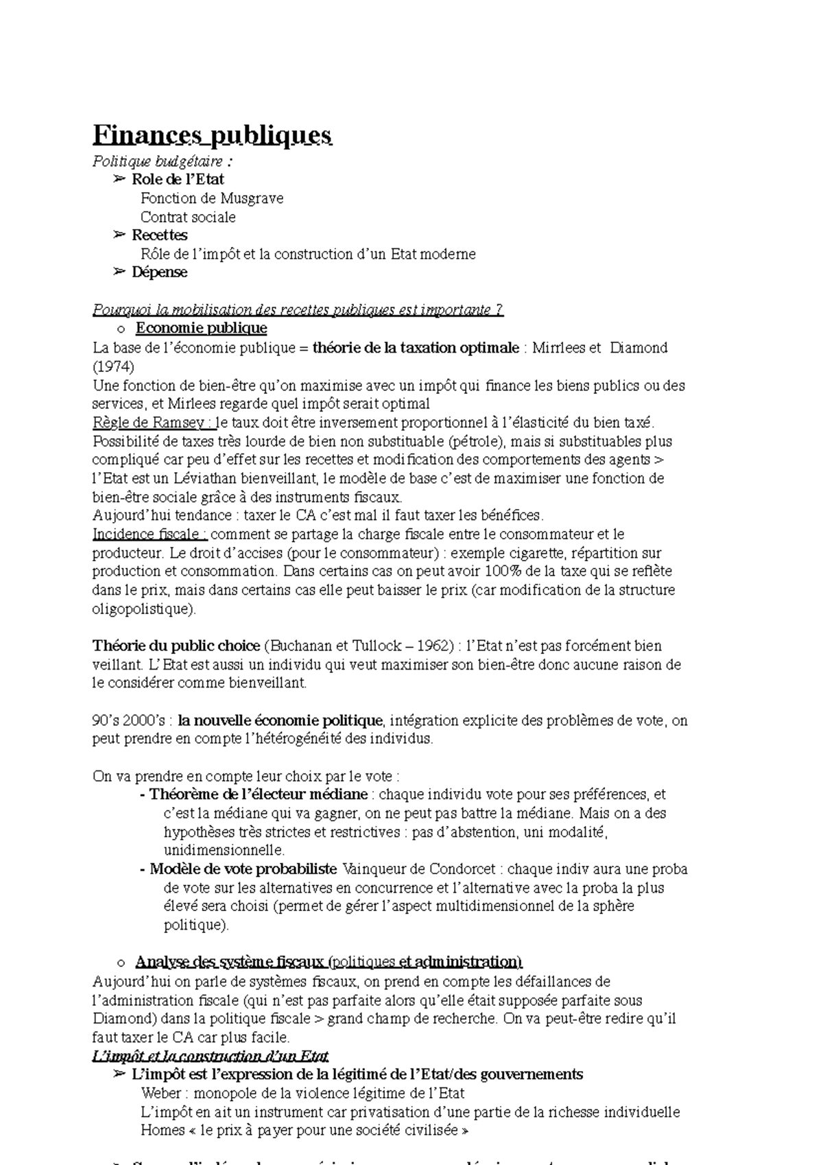 Politique-fiscale - Notes de cours tout - Finances publiques Politique ...