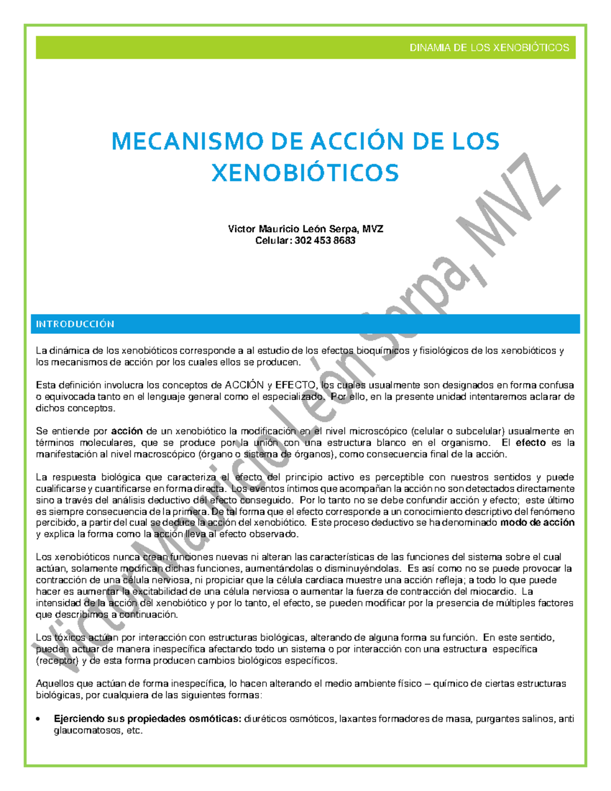 007 Mecanismos DE AccióN 2016-2 - MECANISMO DE ACCI”N DE LOS XENOBI ...