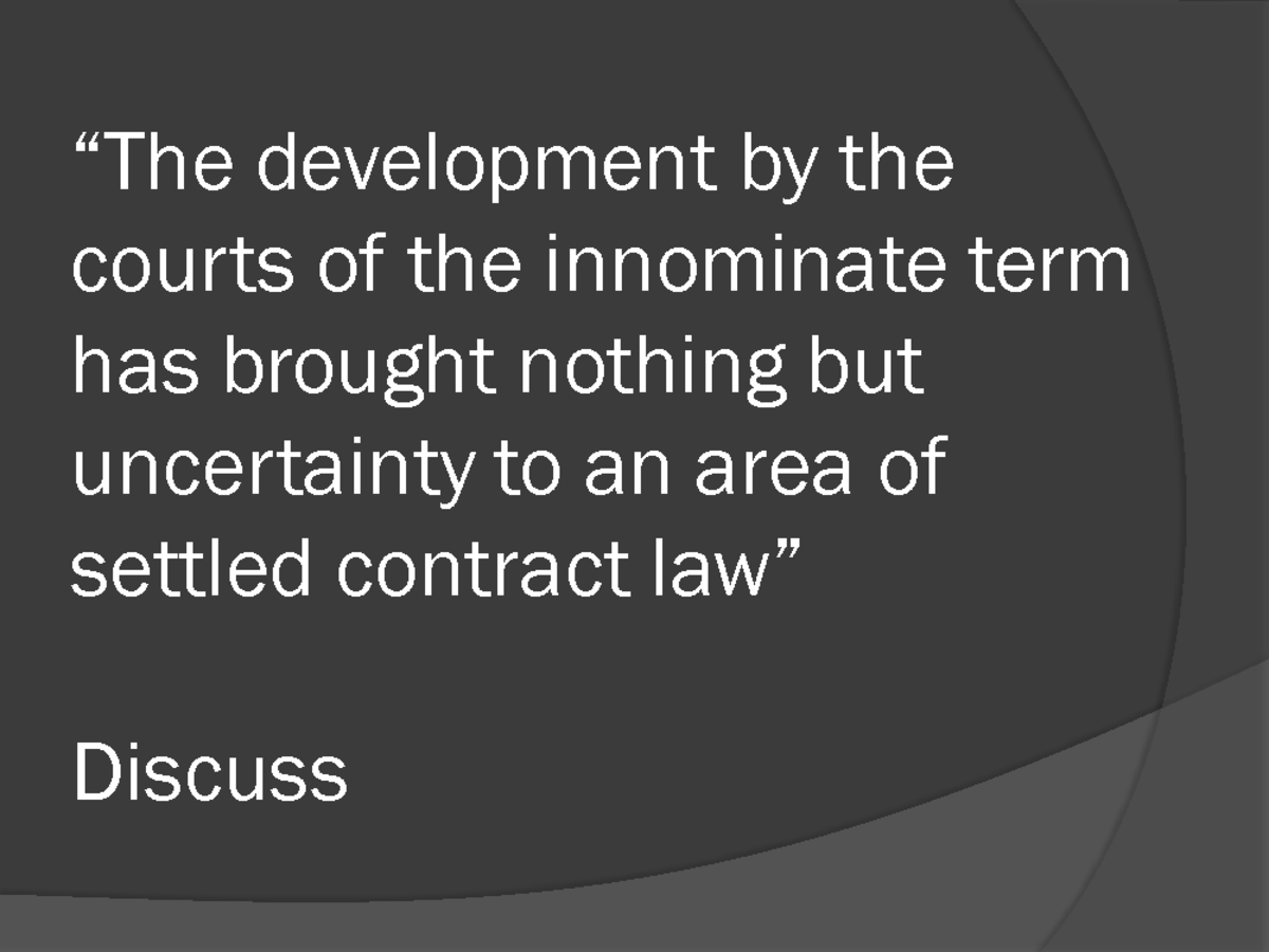 Essay Example The Development By The Courts Of The Innominate Term essay-example-the-development-by-the-courts-of-the-innominate-term