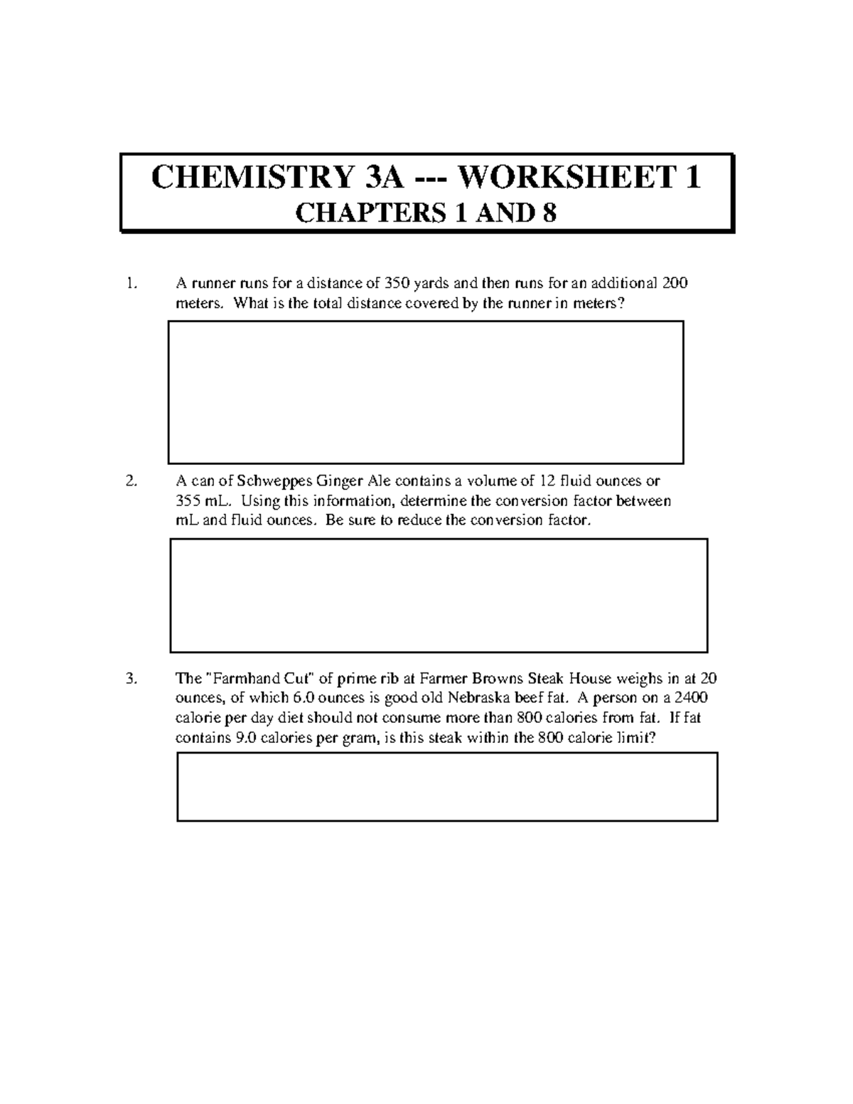 Worksheet 1 - fillable - study guide - CHEMISTRY 3A - WORKSHEET 1 ...