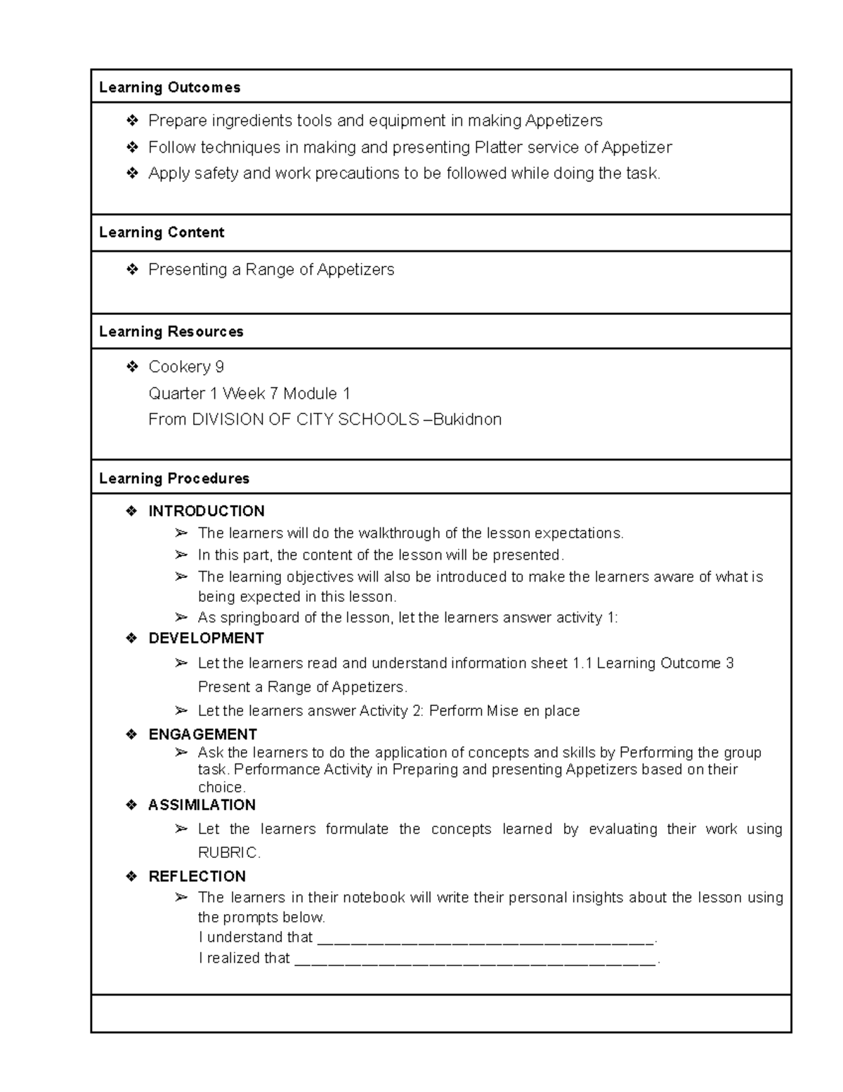 Untitled-document-5 - modules - Learning Outcomes Prepare ingredients ...