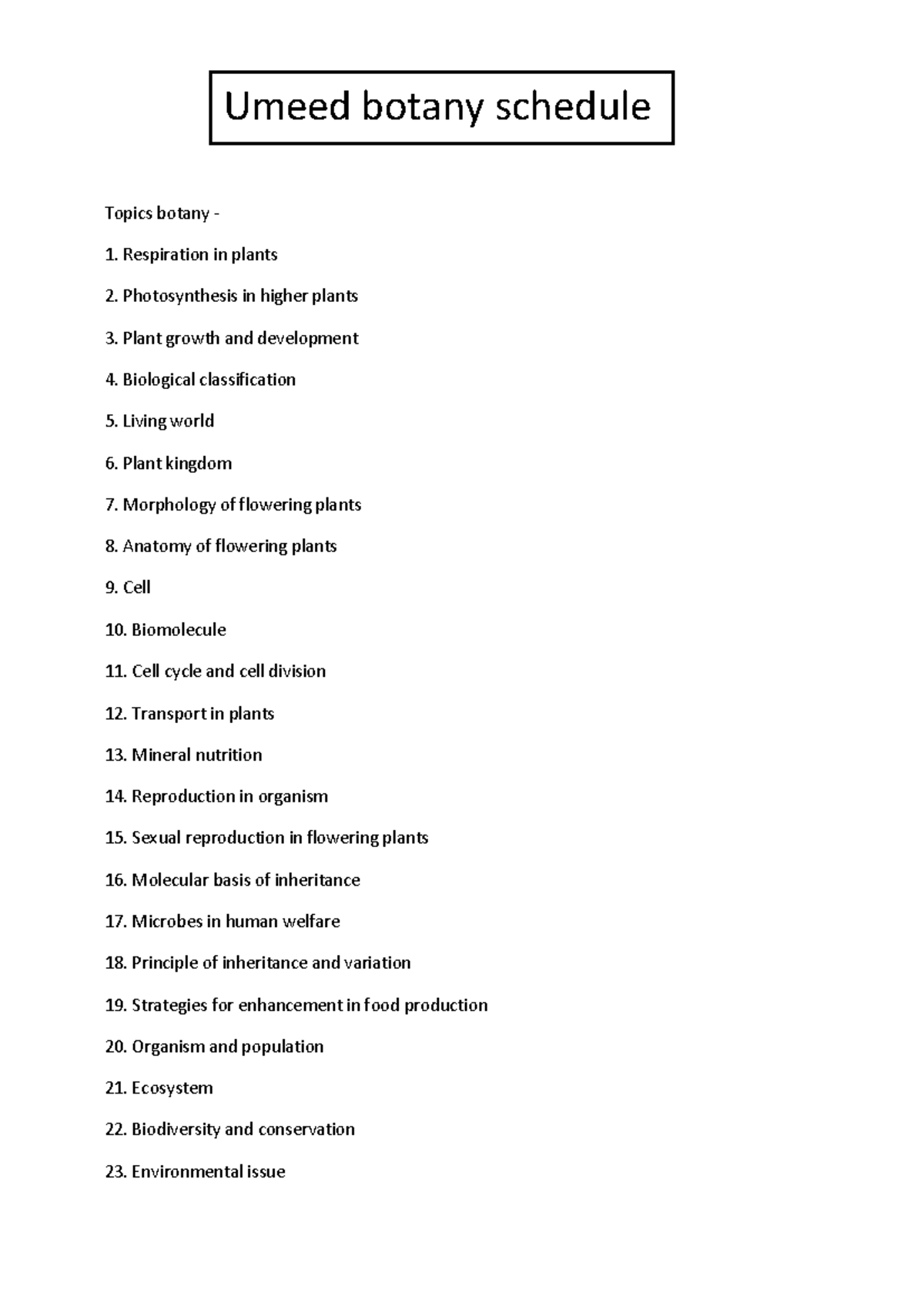 Botany - Topics botany - Respiration in plants Photosynthesis in higher ...