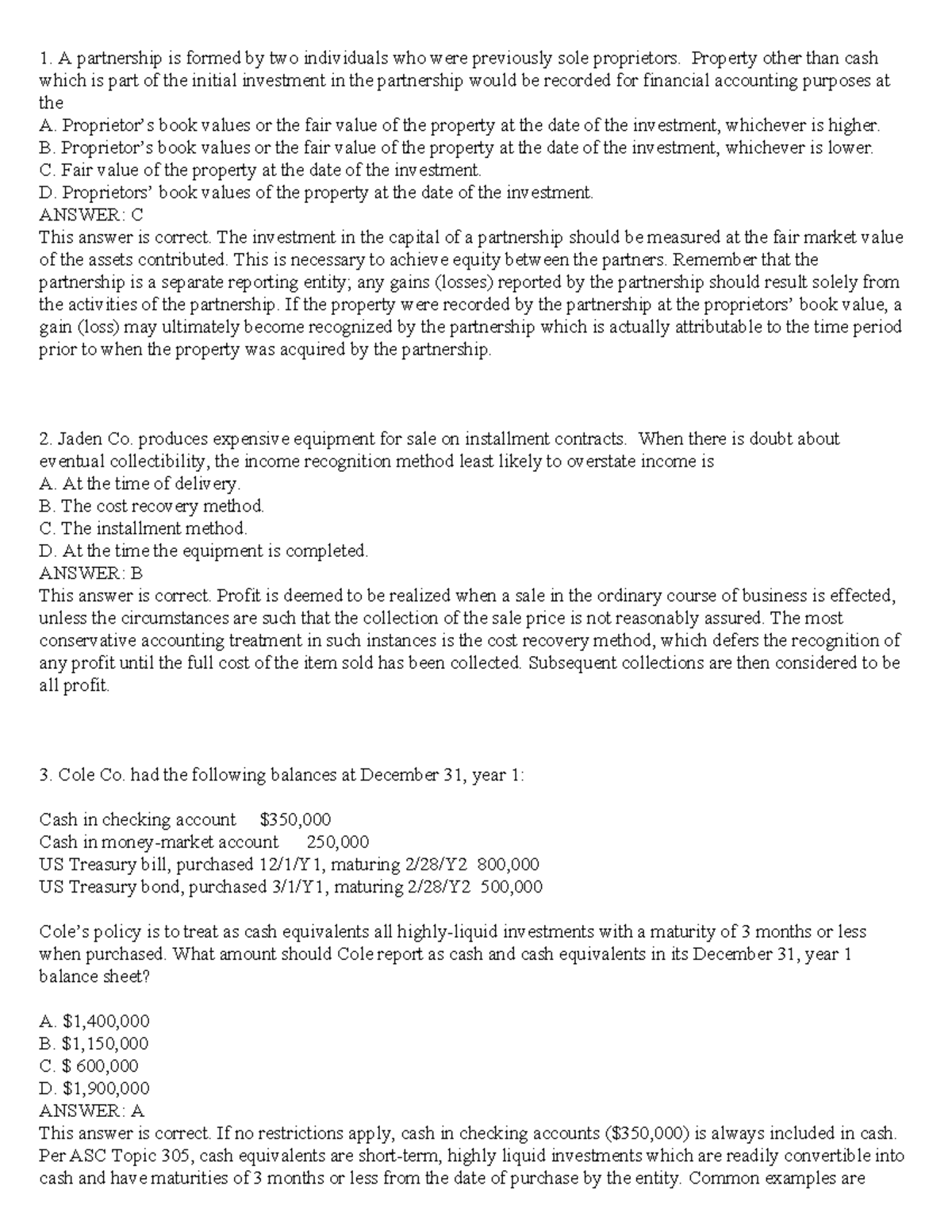 Partnership Sample Probleme - A partnership is formed by two ...