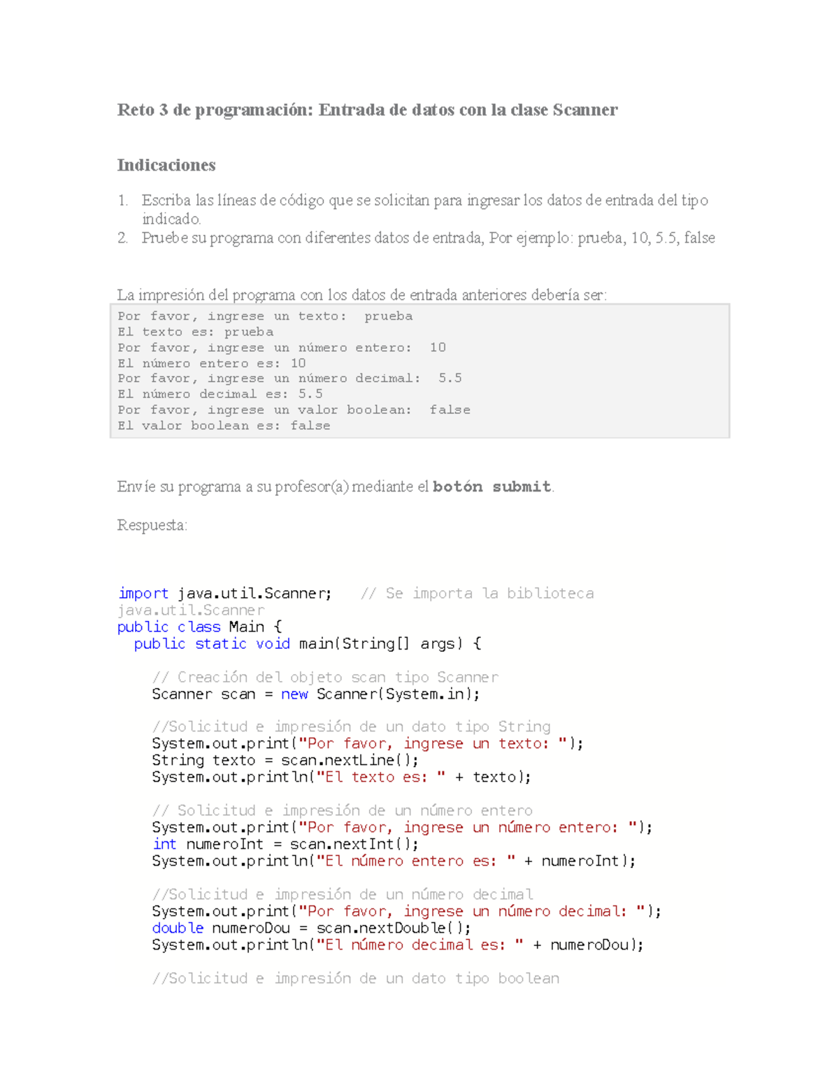 Reto 3 de programación: Entrada de datos con la clase Scanner - Warning: TT: undefined function ...