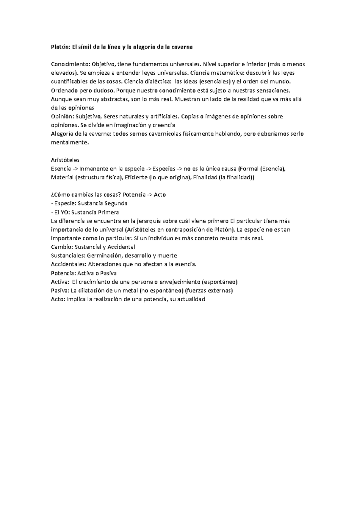 Platón - Apuntes de CYFIL - Platón: El símil de la línea y la alegoría ...