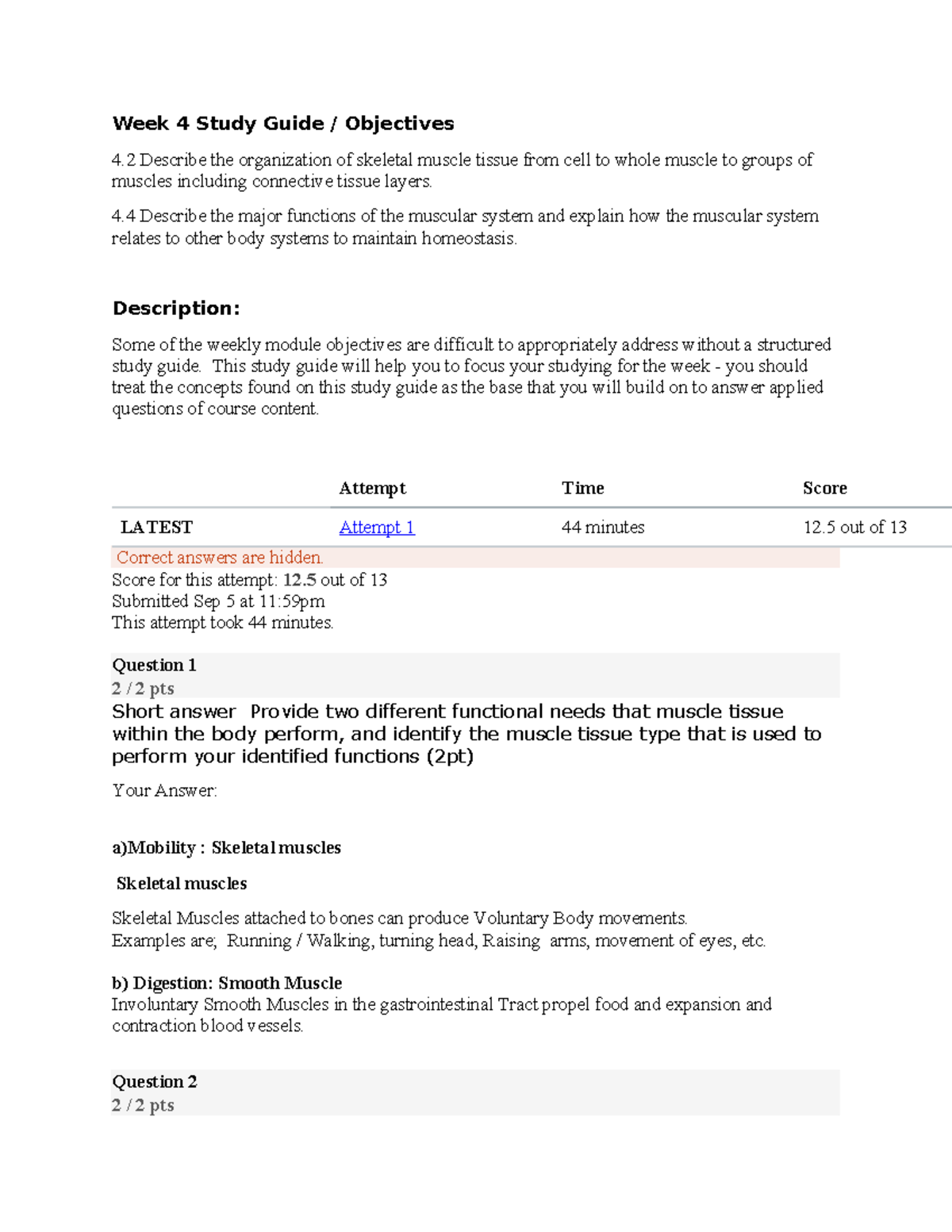 Week 4 Study Guide - Week 4 Study Guide / Objectives 4 Describe the ...