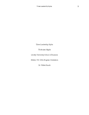 APA 3rd Doctorial Excercise Assignment - The Negative Leadership Traits ...