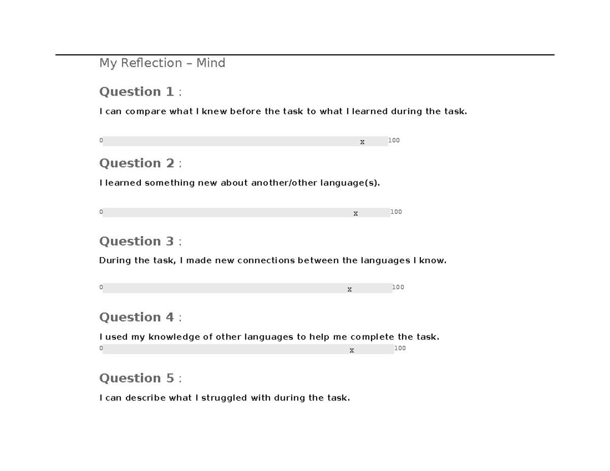 My Reflection of the spanish class for homework - My Reflection – Mind ...