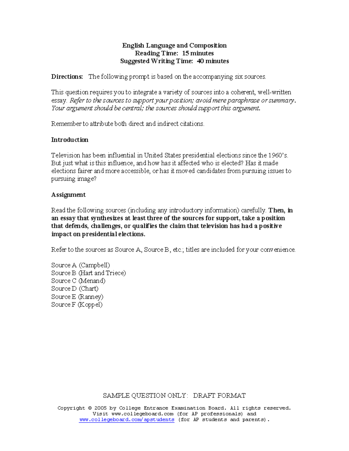 AP+Synthesis+Prompt+Example - SAMPLE QUESTION ONLY: DRAFT FORMAT ...