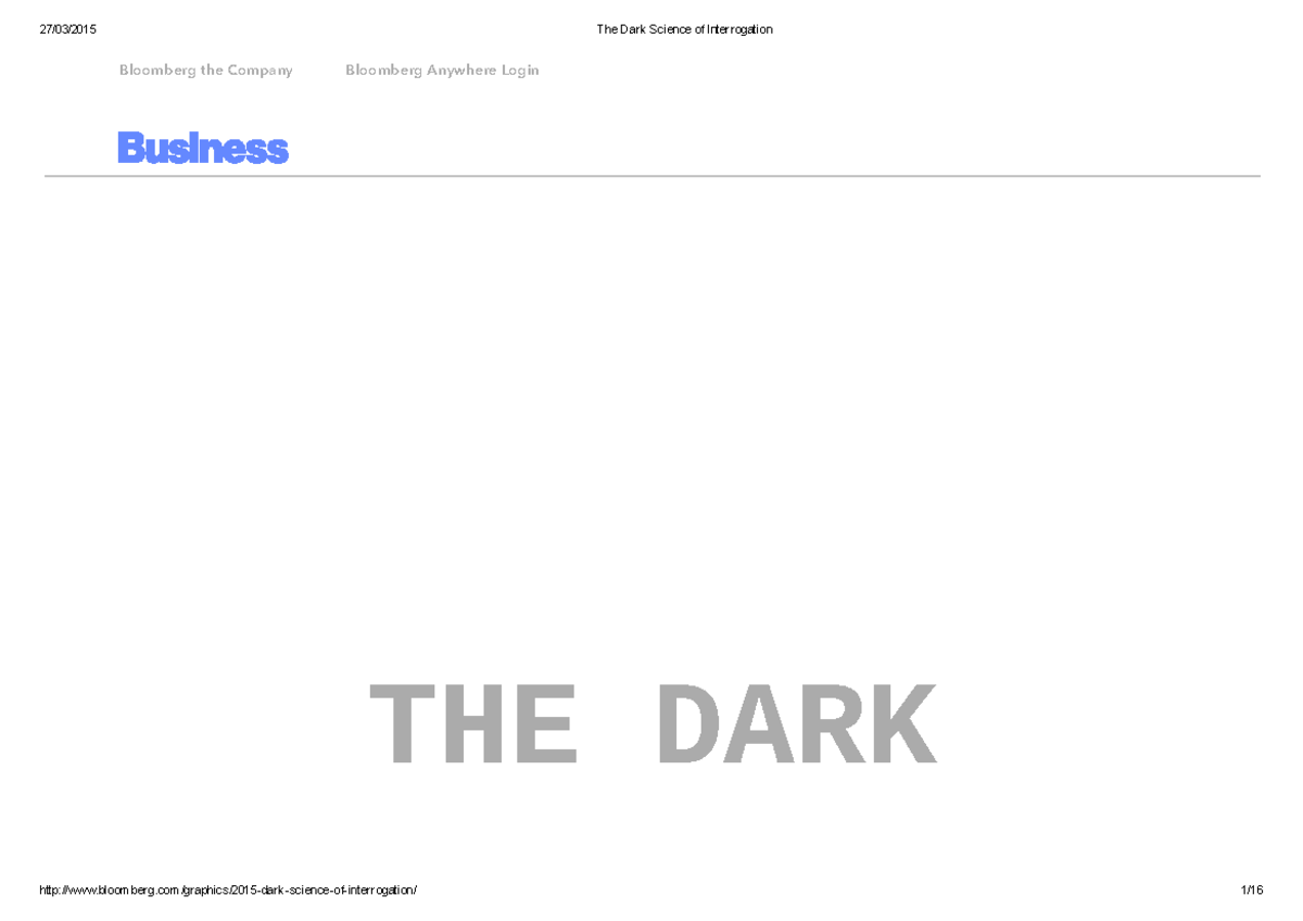 The Dark Science of Interrogation - Bloomberg the Company Bloomberg ...