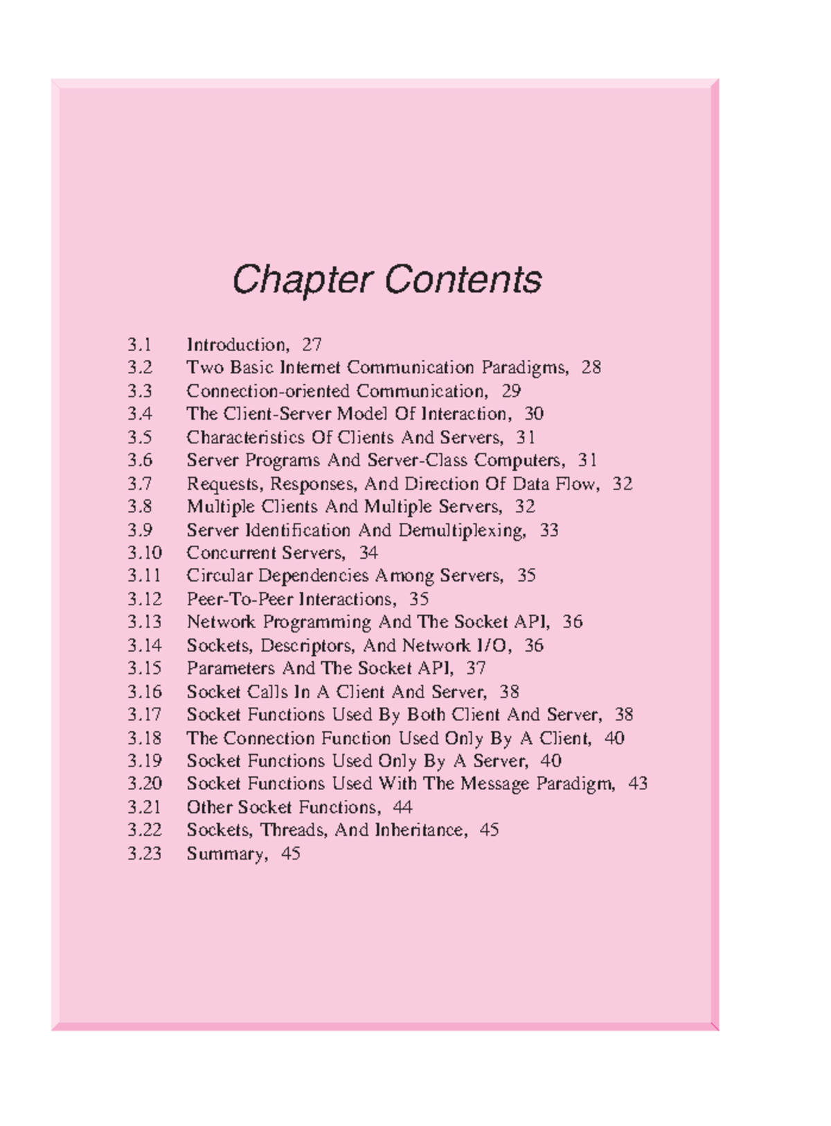Computer Networks And Internets Chapter Contents 3 Introduction 3