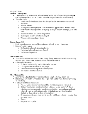 Chapter 5 - Teach Like a Champion - Chapter 5 Notes: The five ...