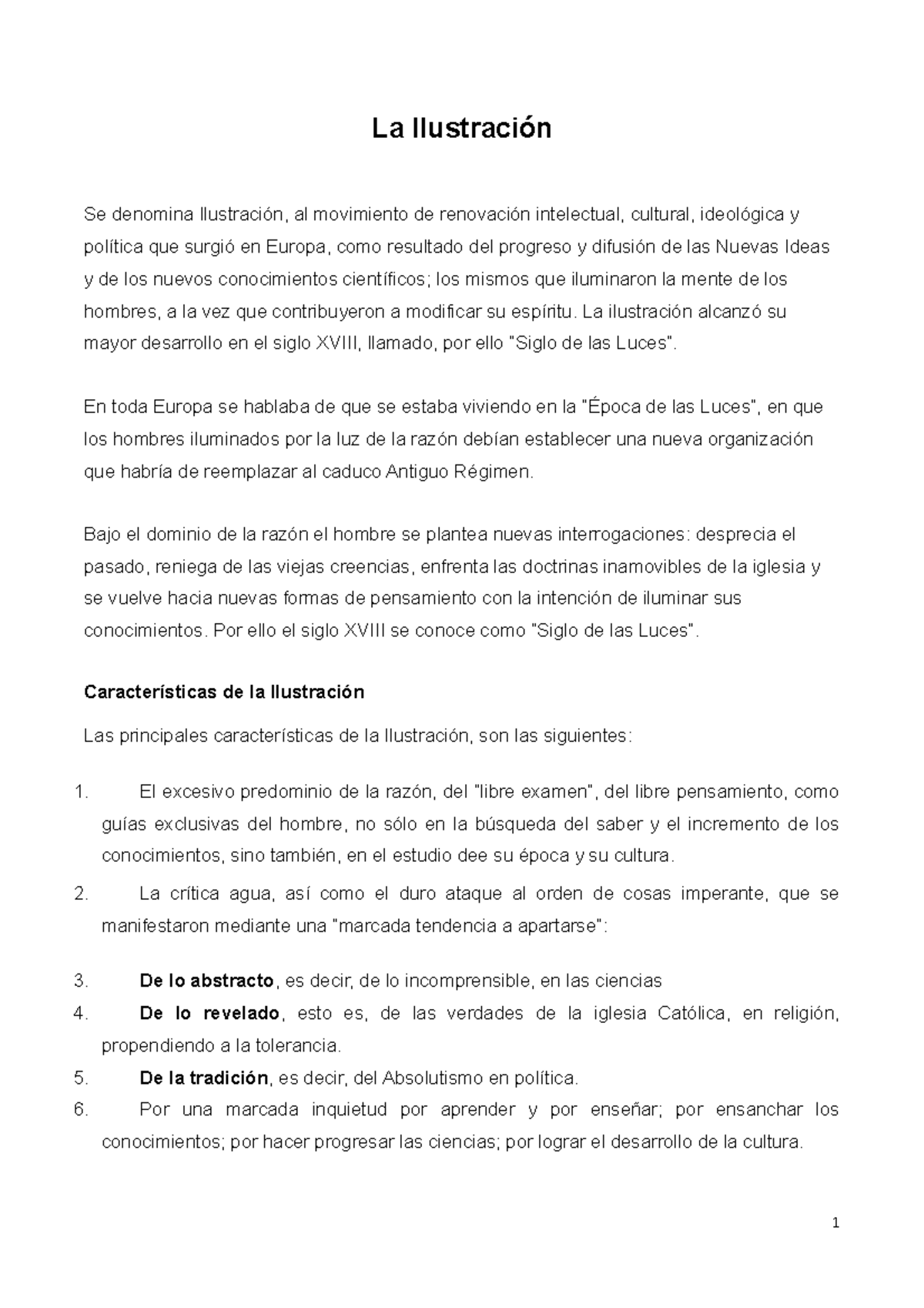 Trabajo monografico- La Ilustracion - La Ilustración Se denomina ...