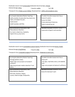 Carbidopa- levodopa drug card - NSG124 Drug Card (must be handwritten ...