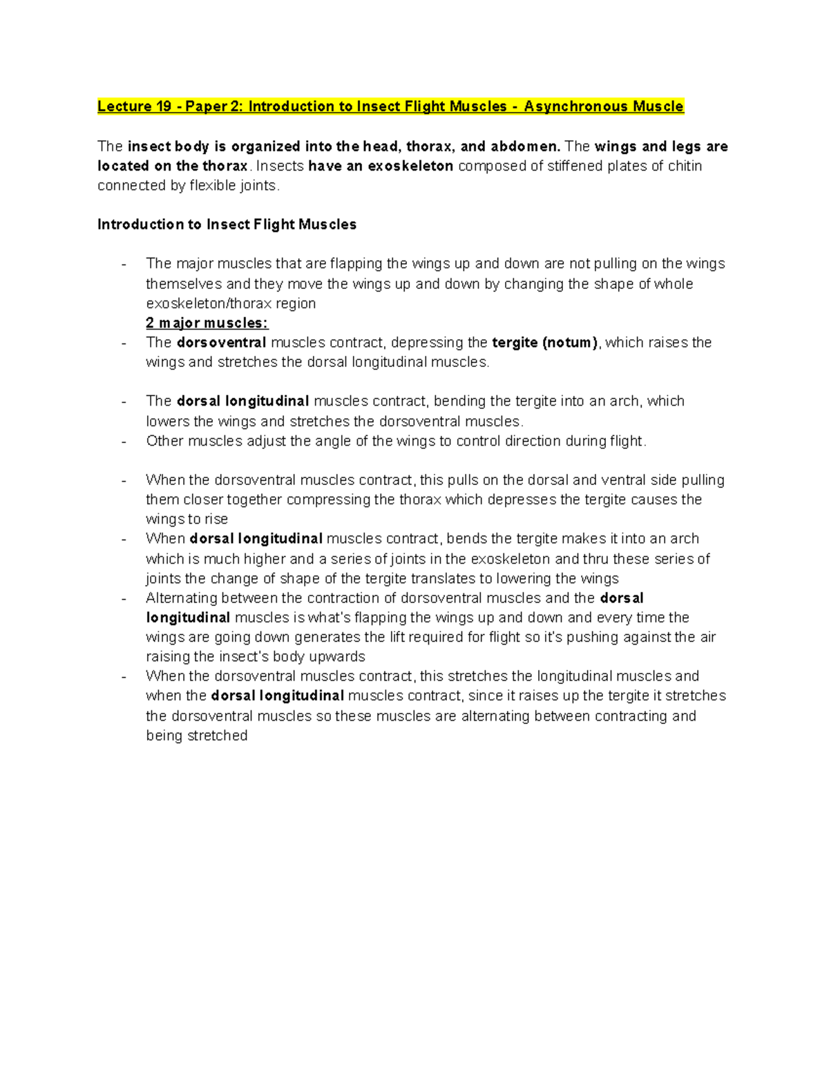 370 - Lecture 19 - Paper 2 Asynchronous Muscle - Lecture 19 - Paper 2 ...