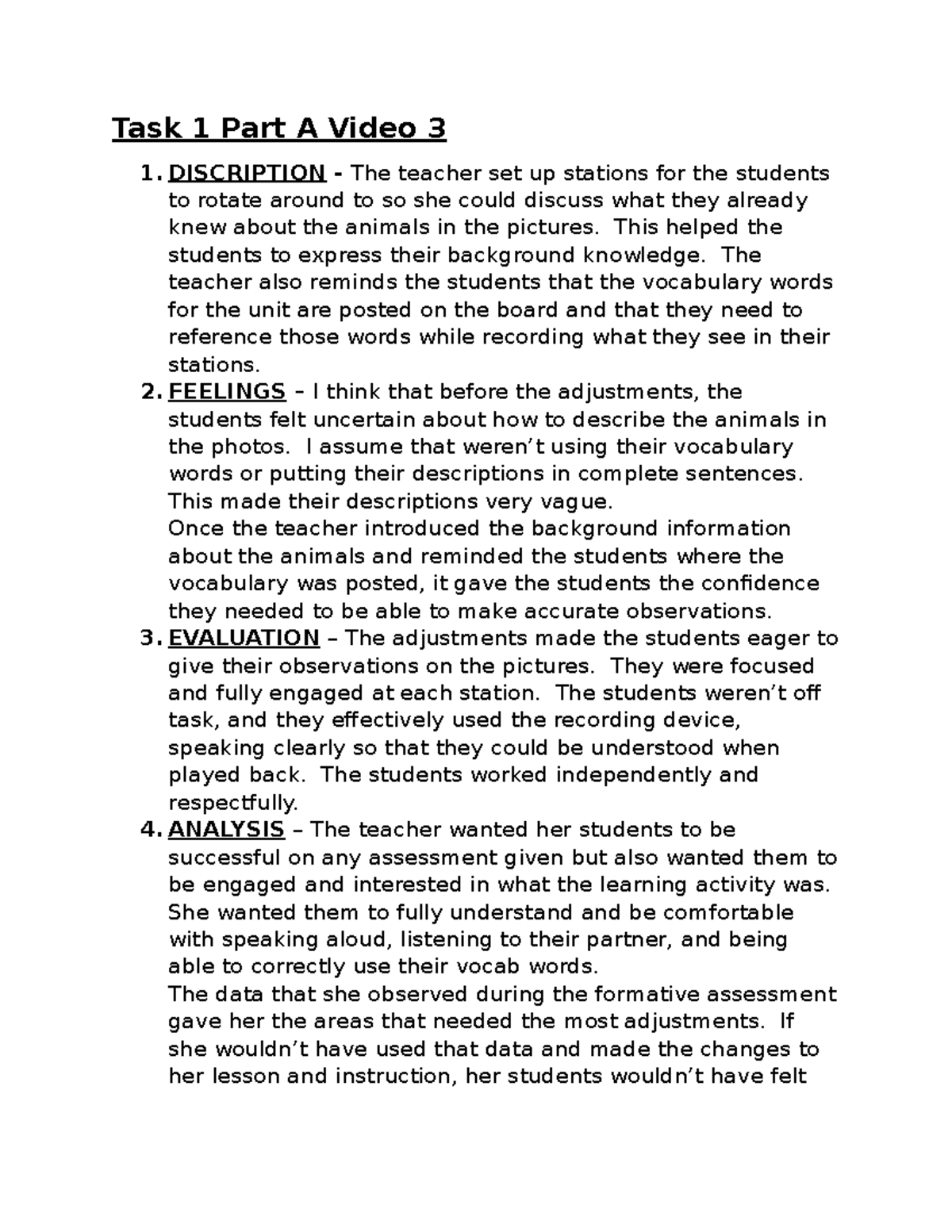 Task 1 Part A Video 3 - Tasked was passed successfully - Task 1 Part A Video 3 DISCRIPTION - The ...