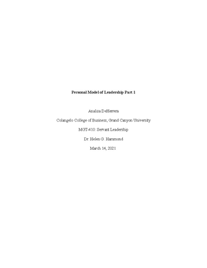 MGT-410-RS-Rokeach Values Survey - Rokeach Values Survey Developed by ...