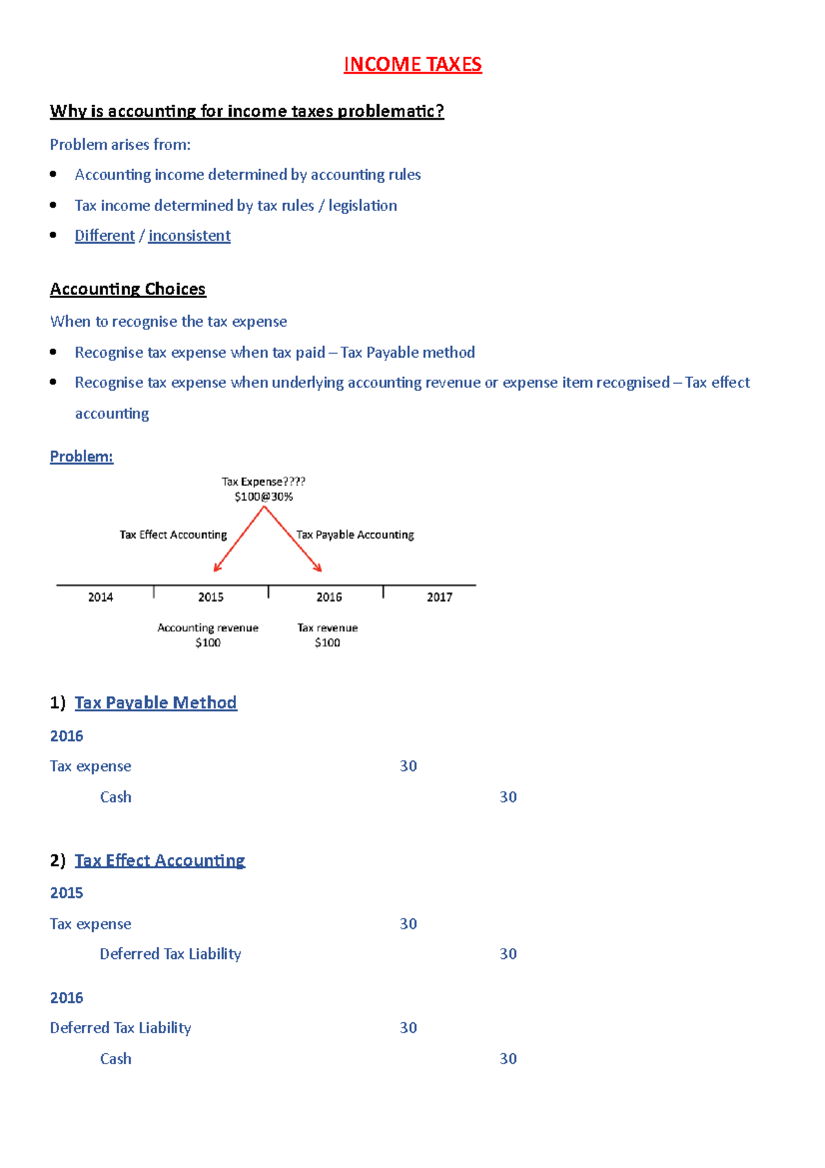 Lecture 11 - Income Taxes - INCOME TAXES Why is accounting for income ...