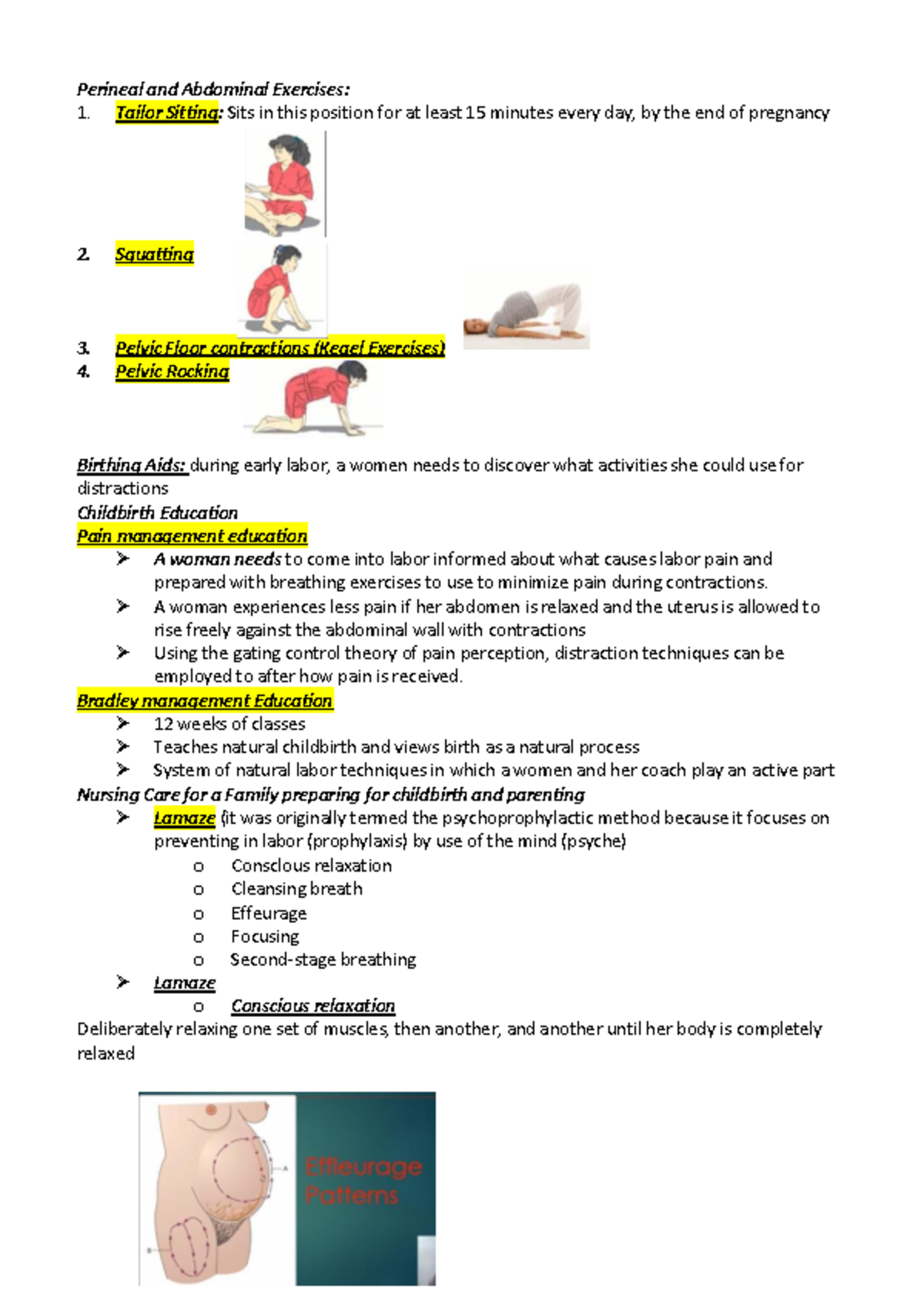Maternal Discussion - Perineal and Abdominal Exercises: Tailor Sitting ...