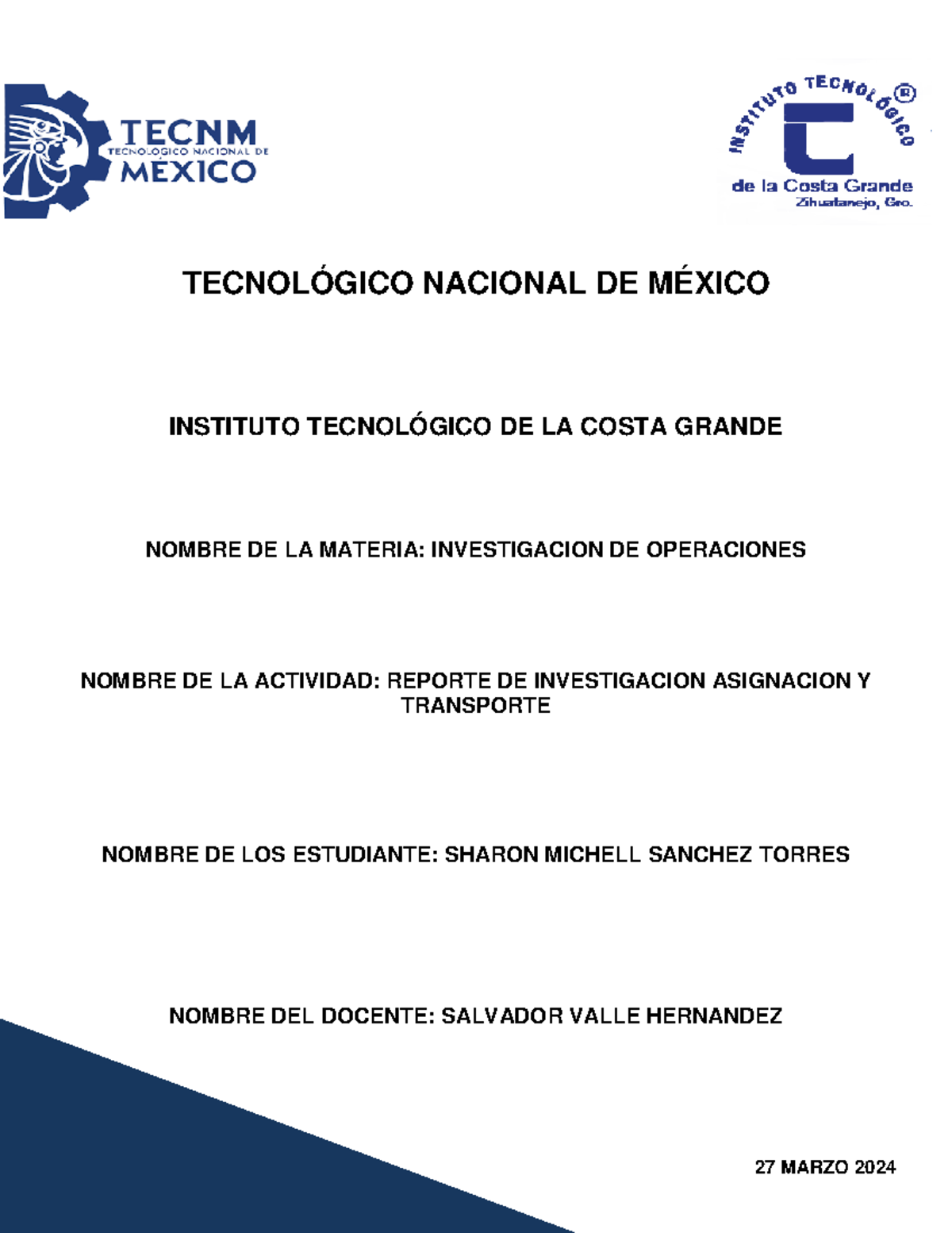 U3 A2 Sanchez Torres Sharon Michell - TECNOLÓGICO NACIONAL DE MÉXICO ...